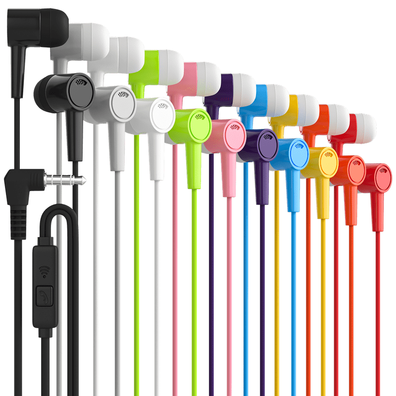 Bulk Earbuds with Microphone, Wired in-Ear Earbuds with 3.5 mm ...