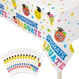 Bulk Elementary Graduation Rectangle Disposable Plastic Tablecloths ...