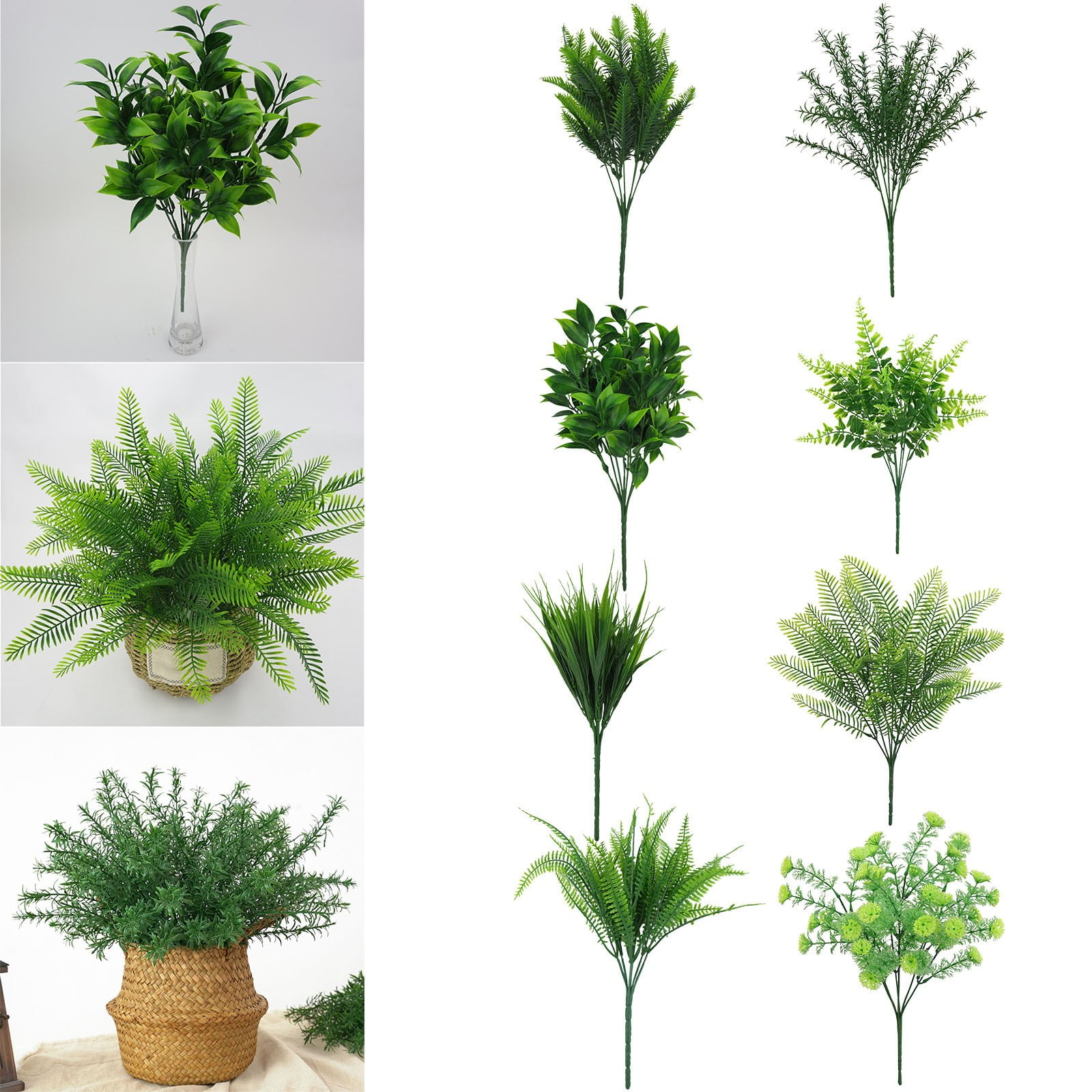 Bulk Faux Greenery Stems for Wedding Centerpieces, Farmhouse Home Decor ...
