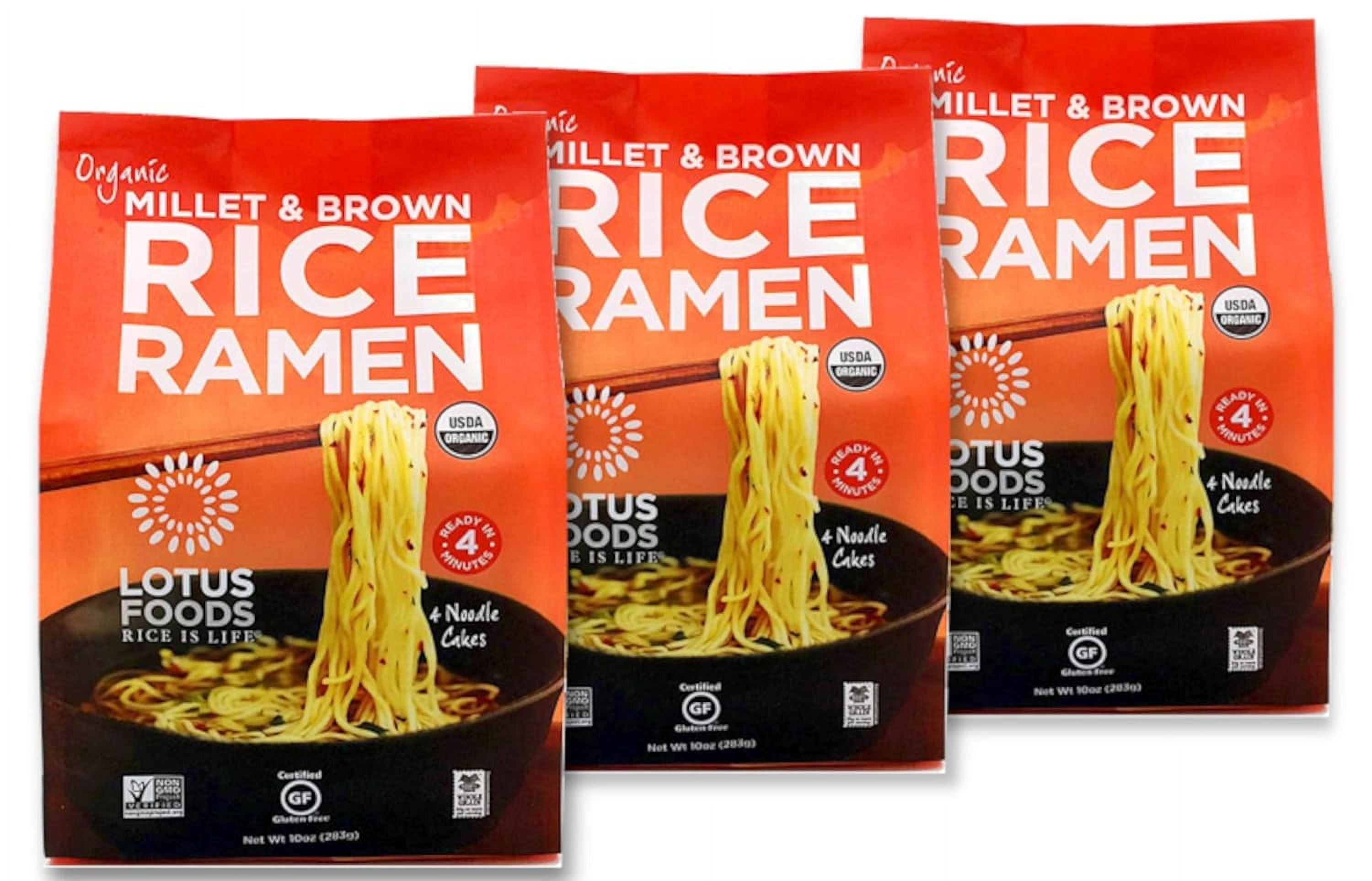 Bulk Food Organic Millet & Brown Rice Ramen Noodles- Gluten-Free, USDA ...