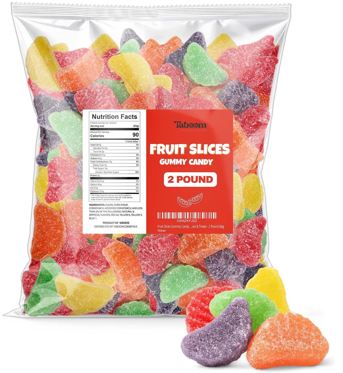 Bulk Fruit Slices Jelly Candy, Assorted Soft & Chewy Sugar-Coated Gummi ...
