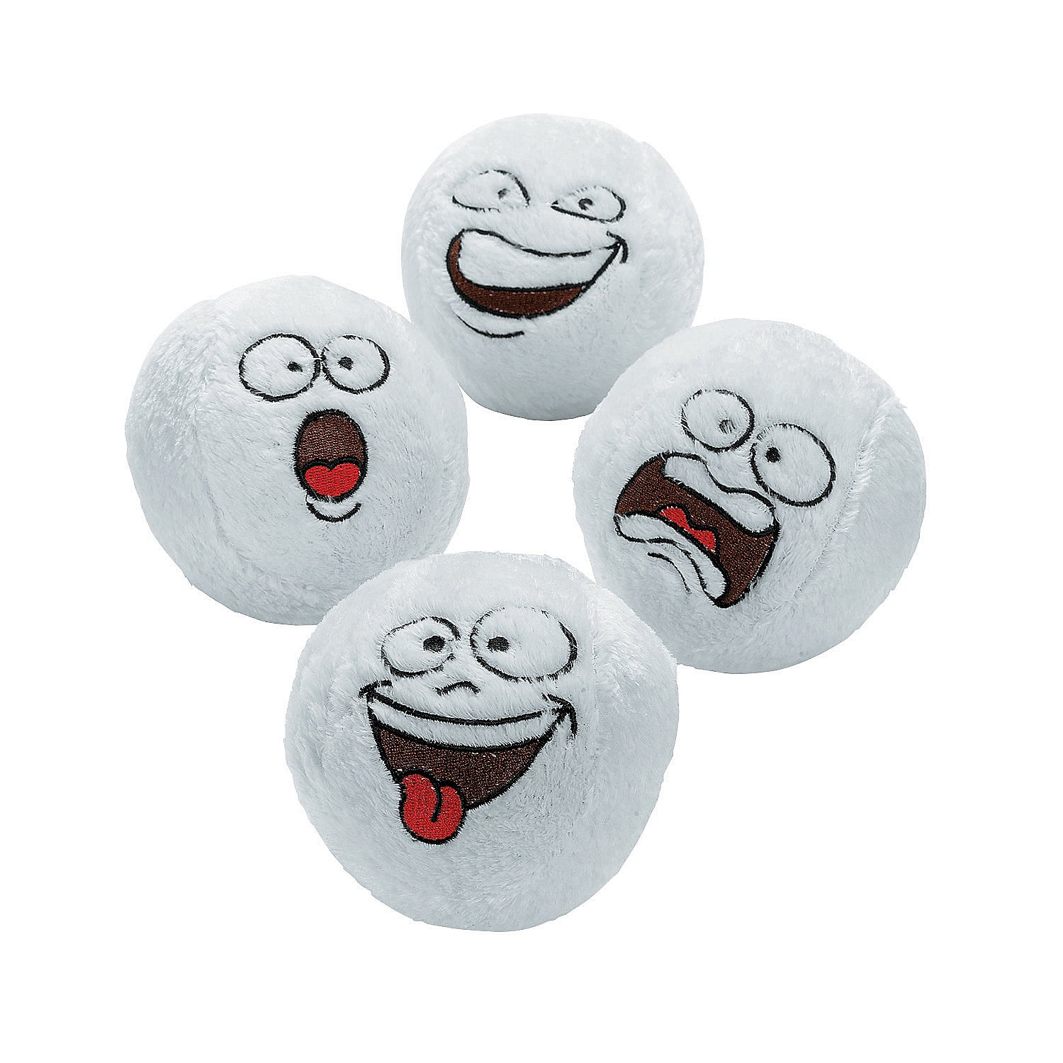 Bulk Funny Face Plush Snowballs, Toys, Christmas, 144 Pieces - Walmart.com