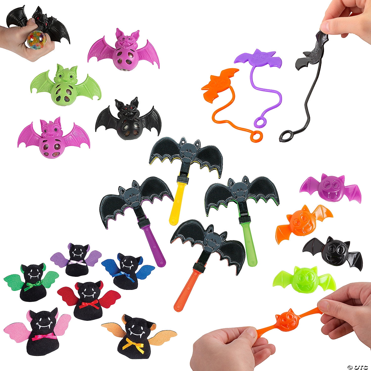 Bulk Halloween-Themed Vinyl Bat Toys Assortment - 96 Pieces - Walmart.com