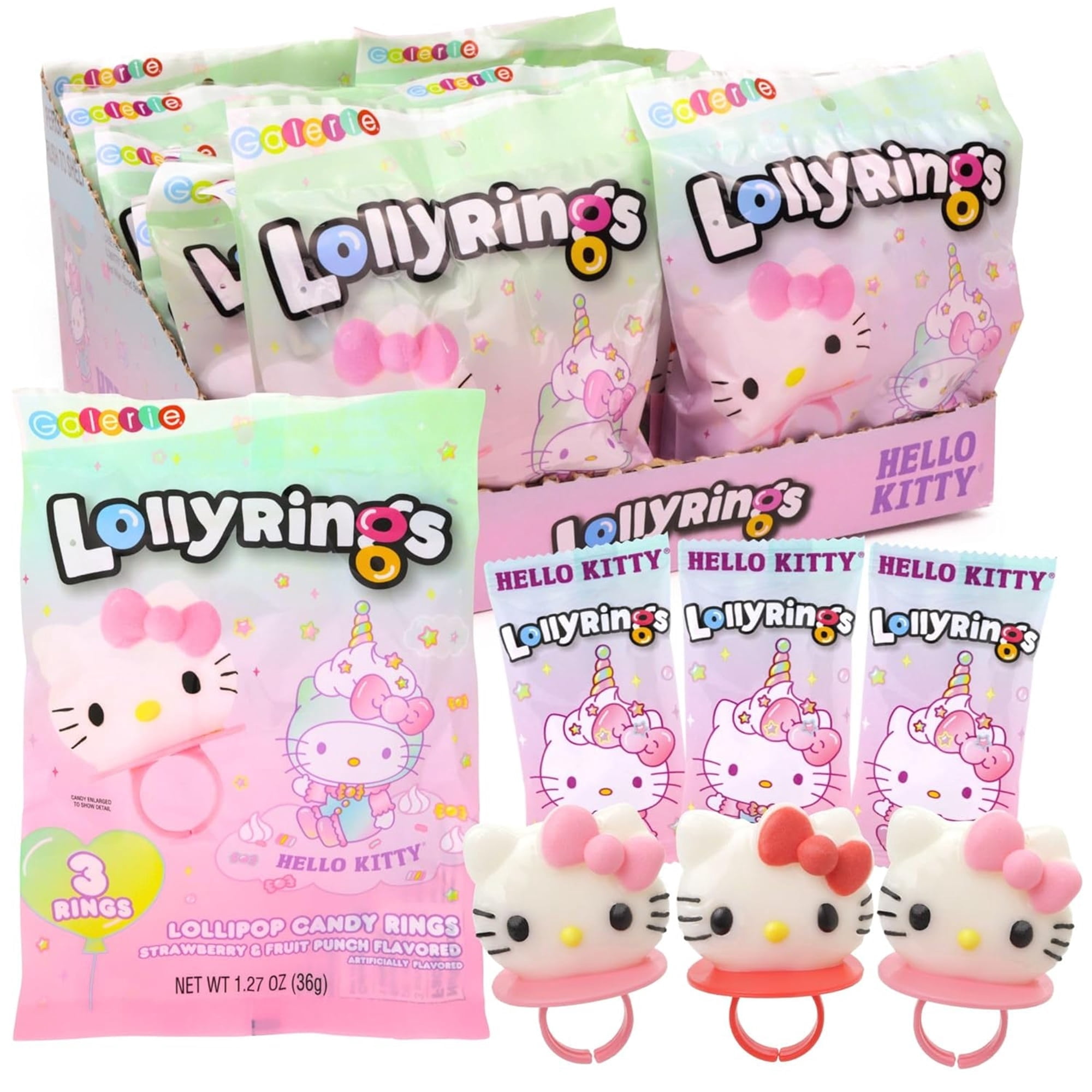 Bulk Hello Kitty Lollipop Rings, Birthday Party Favors, 18 Count Bags ...