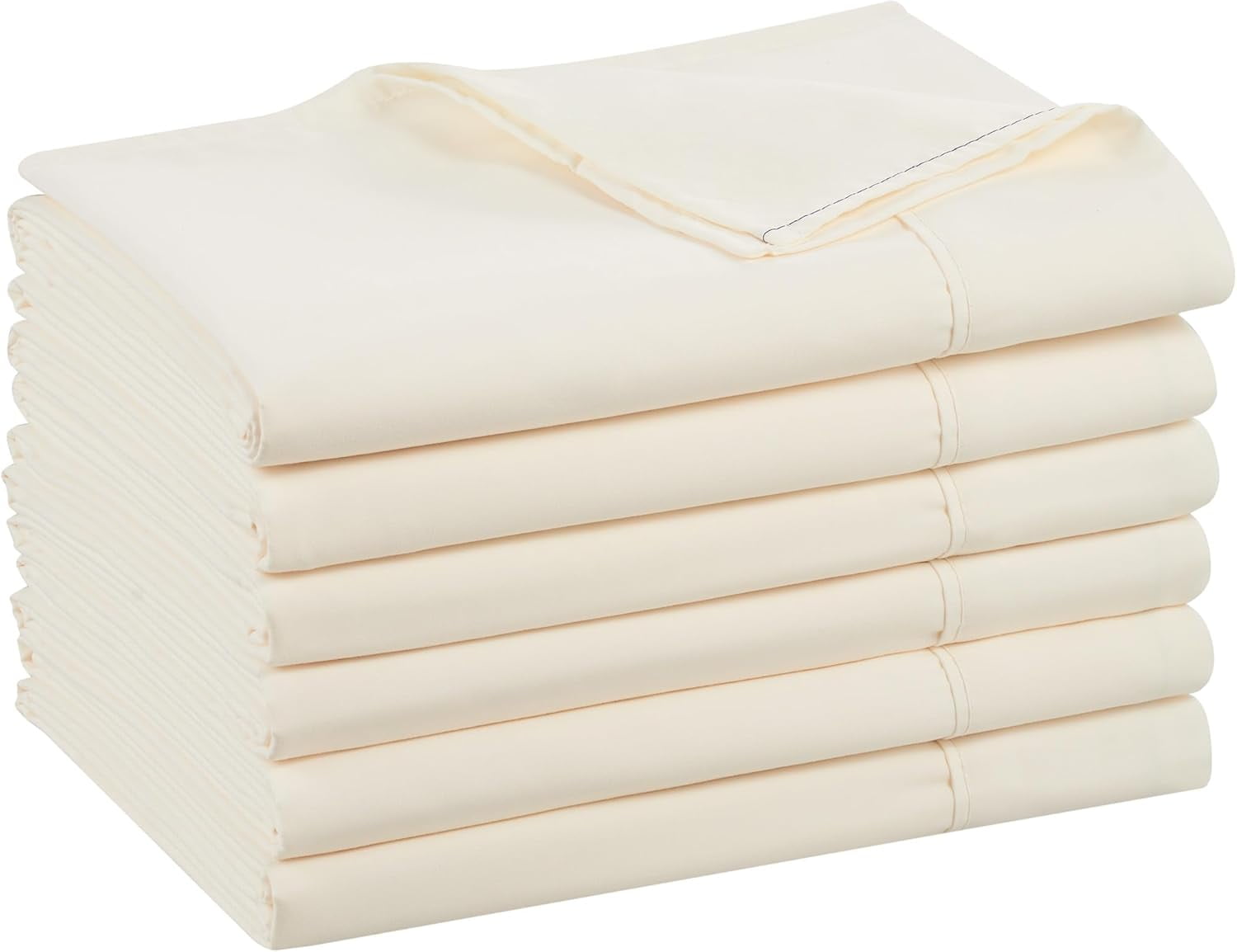 Bulk King Flat - Pack of 6 - Soft Brushed Microfiber Hypoallergenic Top ...