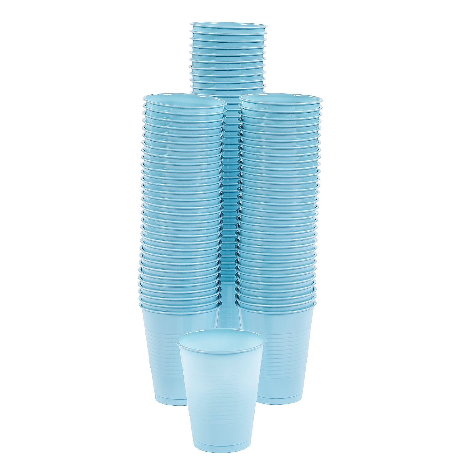 Bulk Light Blue Plastic Cups, Party Supplies, Party, 100 Pieces ...