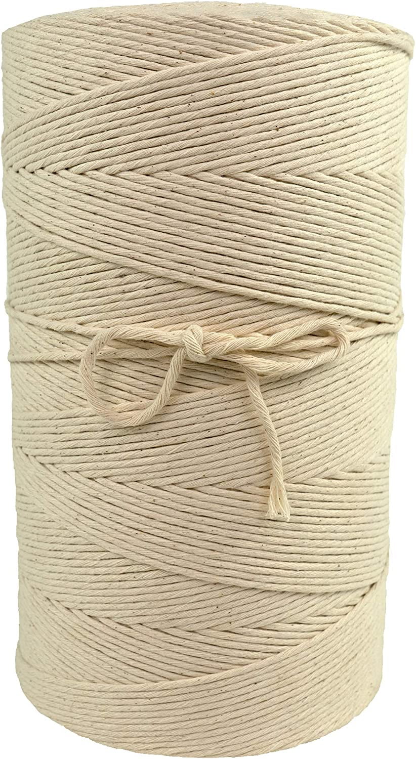 Bulk Macrame Cord | 100% Natural, Unbleached Cotton | Single Twist ...