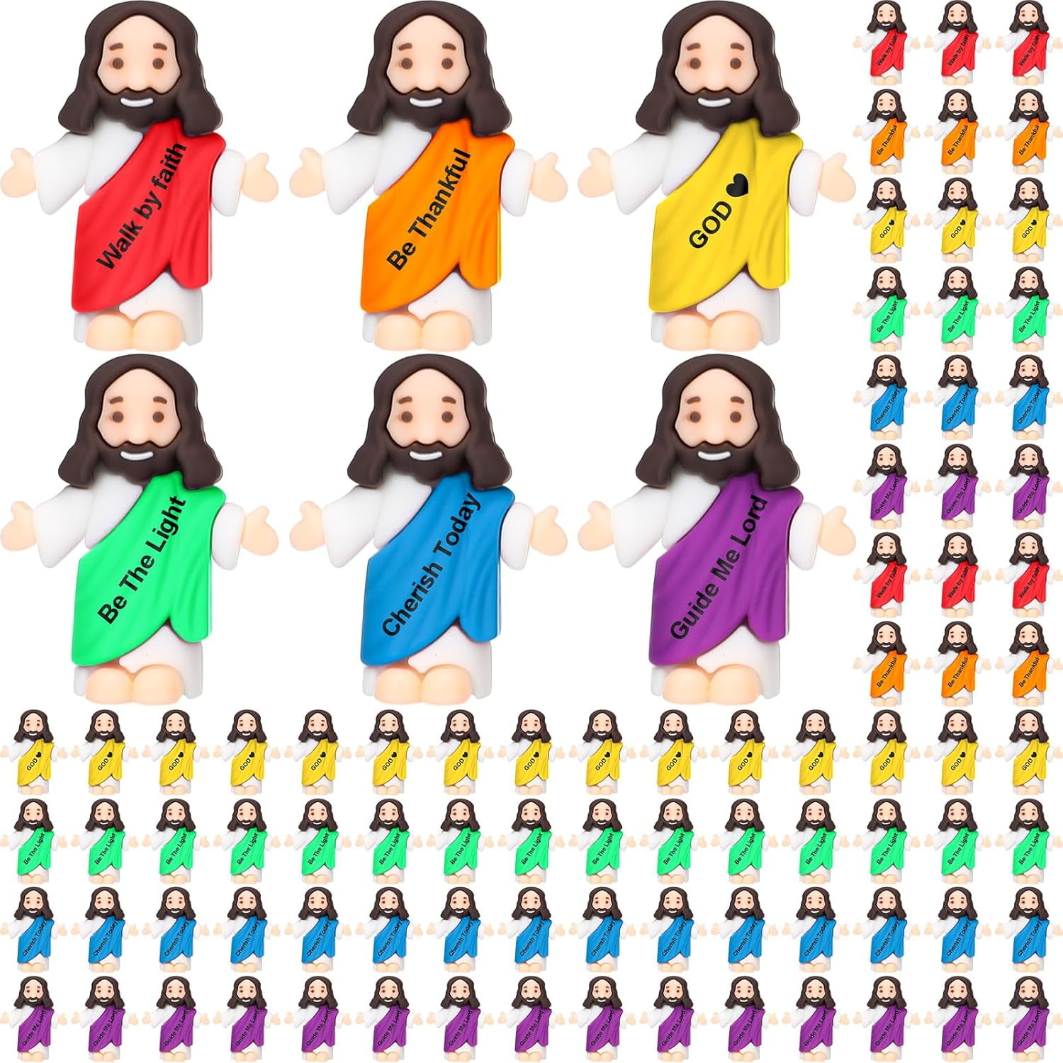 Bulk Mini Jesus Figurines Tiny Jesus Toys Little Figures Miniature Doll ...