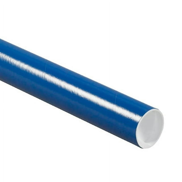 SSBM 50-2" x 6" Blue Mailing Tubes with Caps 0.06 3-ply, spiral wound ...