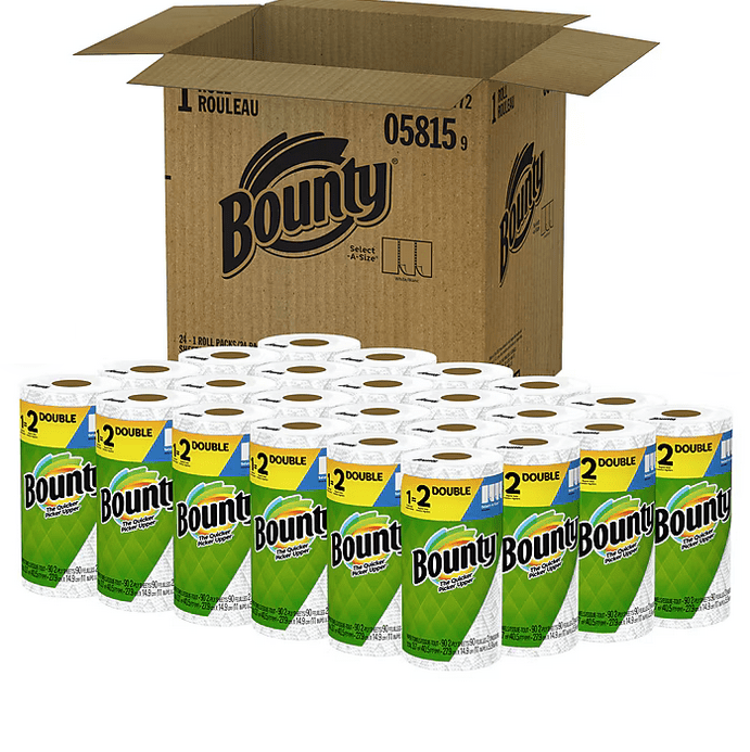 Bulk Pack Bounty Double Kitchen Roll Towel 2 ply Select-A-Size 11"x5.9 ...