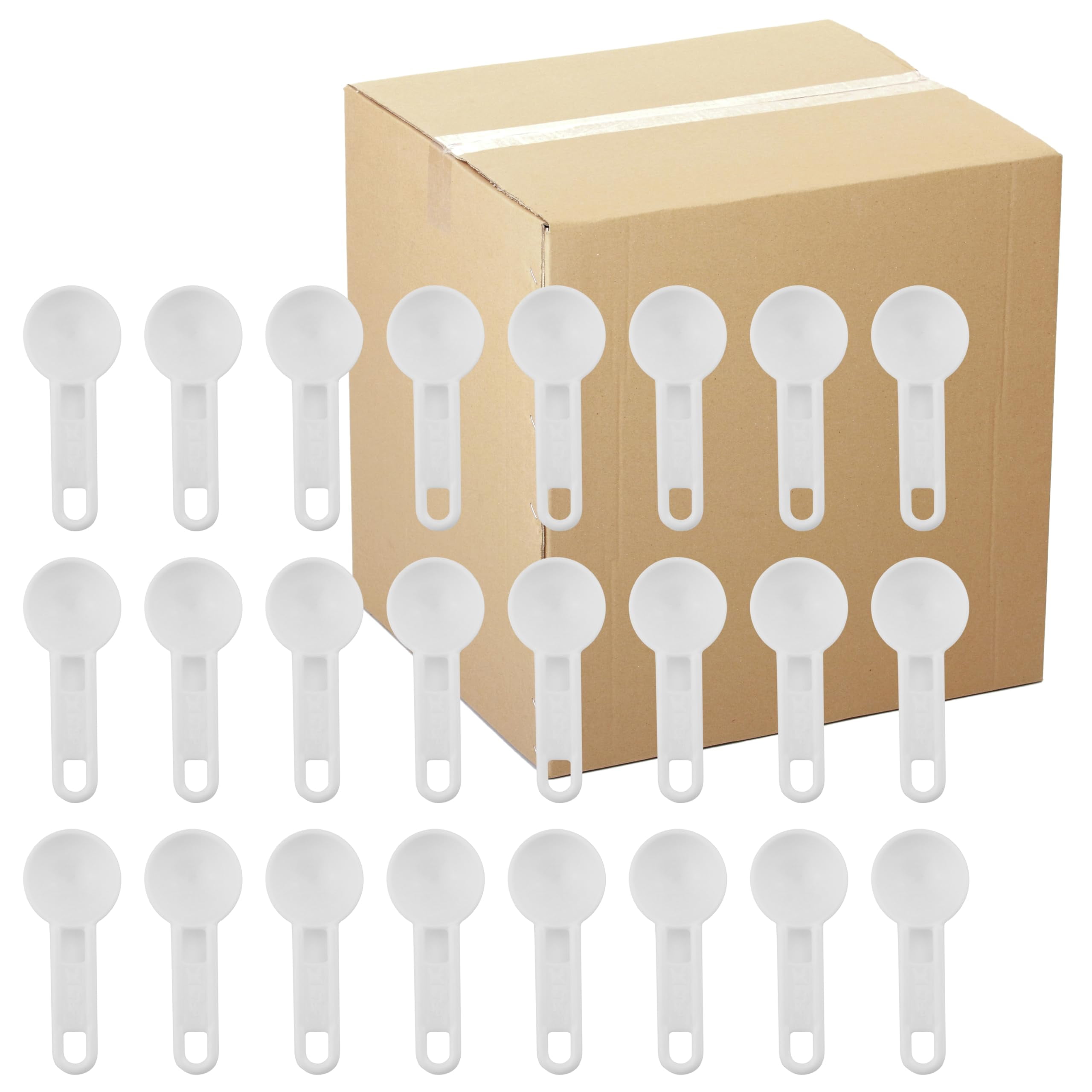 Bulk Pack of Teaspoon Measuring Spoons (240-Pack); 5 ml / 5 cc Scoops Which Fit Inside a Spice ...