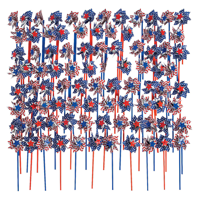 Bulk Patriotic Pinwheels, Toys, Fourth of July, 144 Pieces - Walmart.com