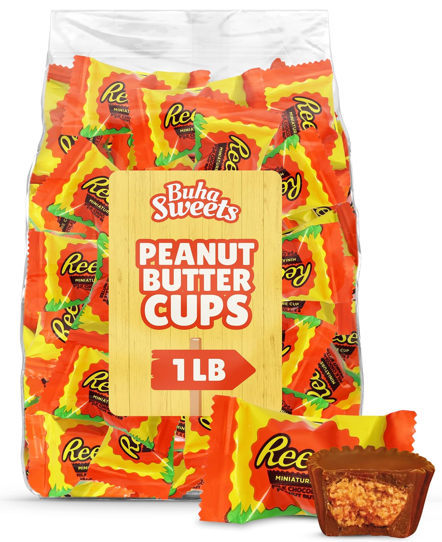 Bulk Peanut Butter Cup DMF15 Miniatures Candy - 1.5 Pound (75 Pieces ...