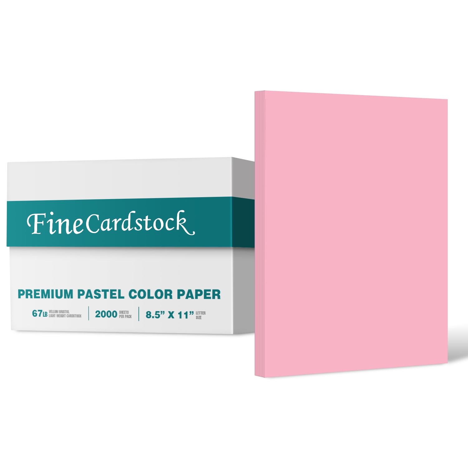 Bulk Pink 8.5" x 11 Inches Card Stock Paper, 67Lb Vellum Bristol Pastel ...