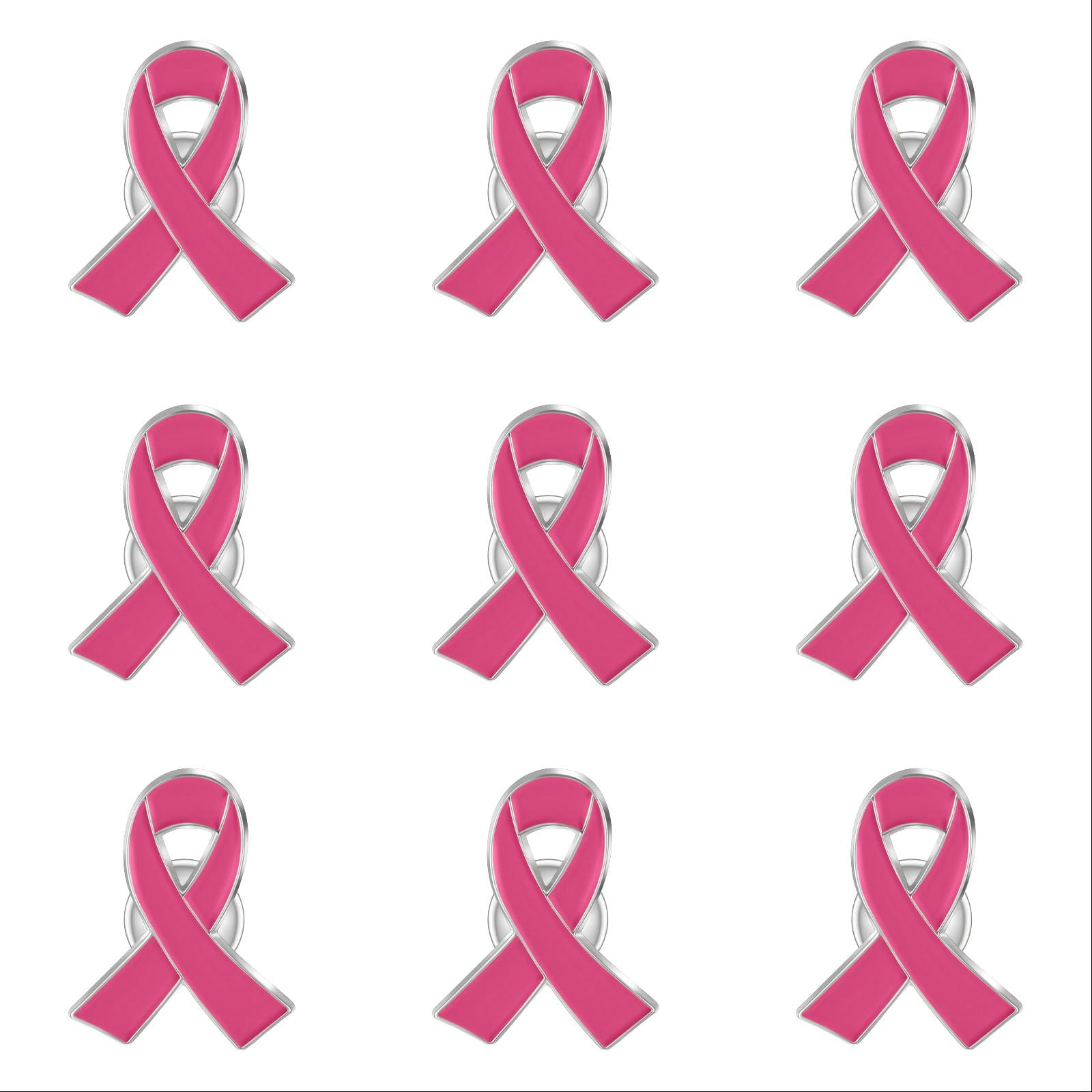 Bulk Pink Ribbon Pins for Cancer Awareness, Lapel Pin Badges Brooches ...