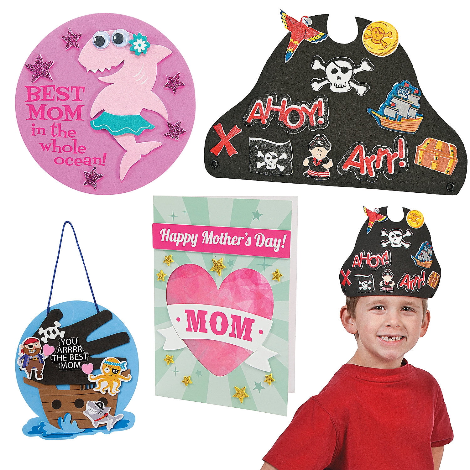 Bulk Pirate Mother’s Day Craft Kit Assortment Makes 48 - Walmart.com