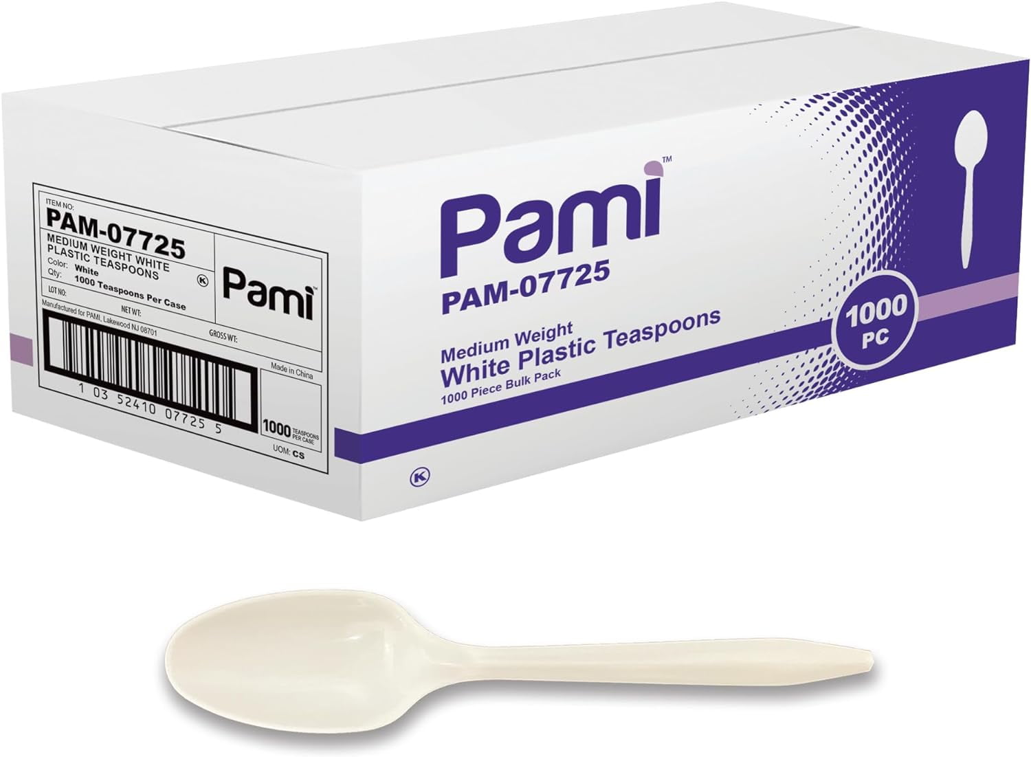 Bulk Plastic Spoons 1000 Count Disposable Medium Weight Sturdy Cutlery ...