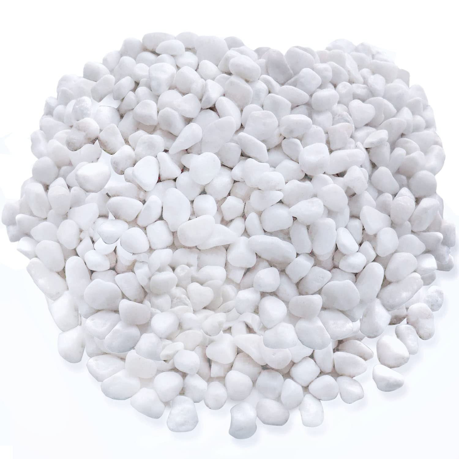 Bulk Polished White Pebbles 30 Lb. - ½ inch Bean Pebbles for Plants ...