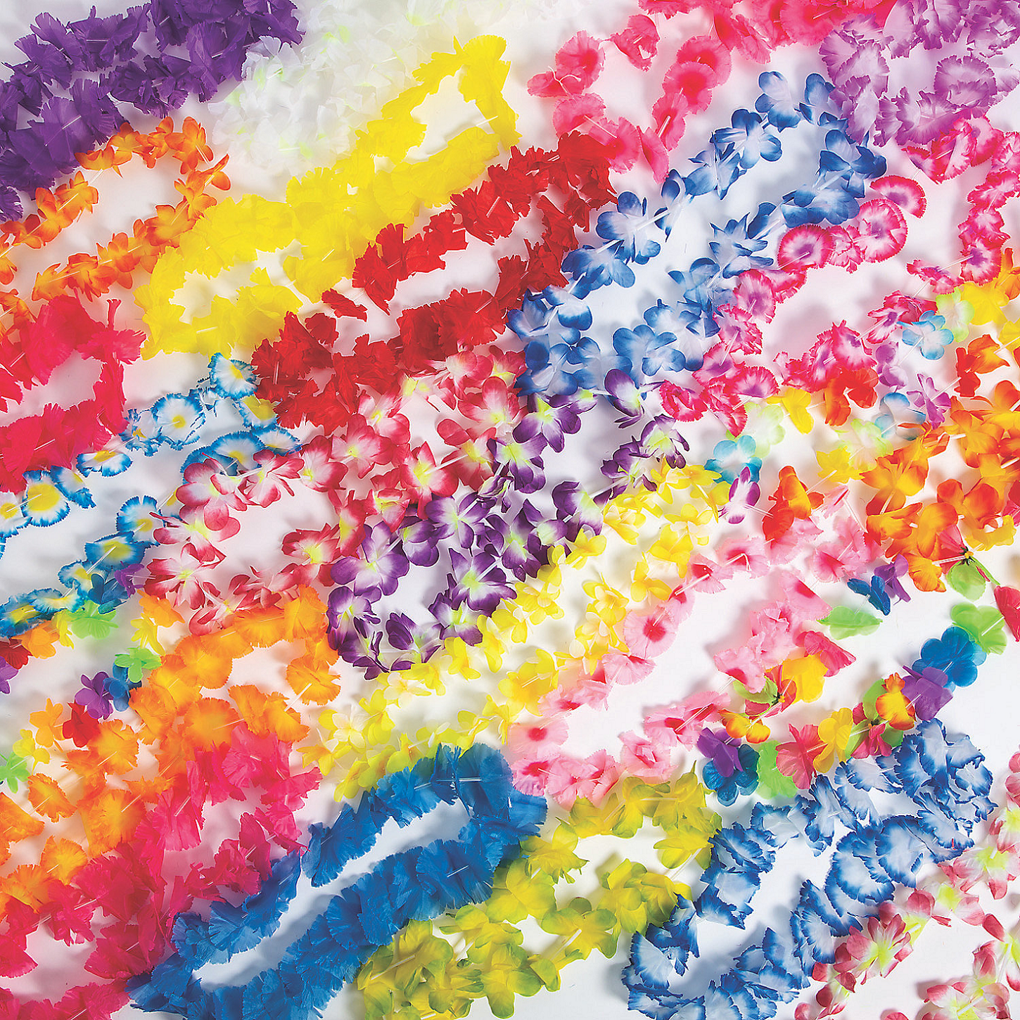 Bulk Polyester Lei Assortment, Apparel Accessories, Luau, 200 Pieces ...
