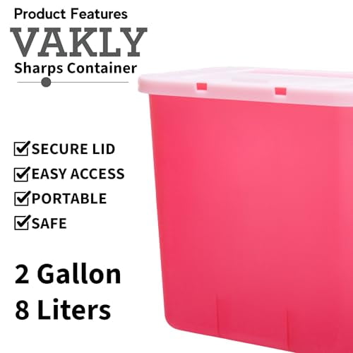 Bulk Professional Sharps Container 2 Gallon | Large Puncture Resistant ...