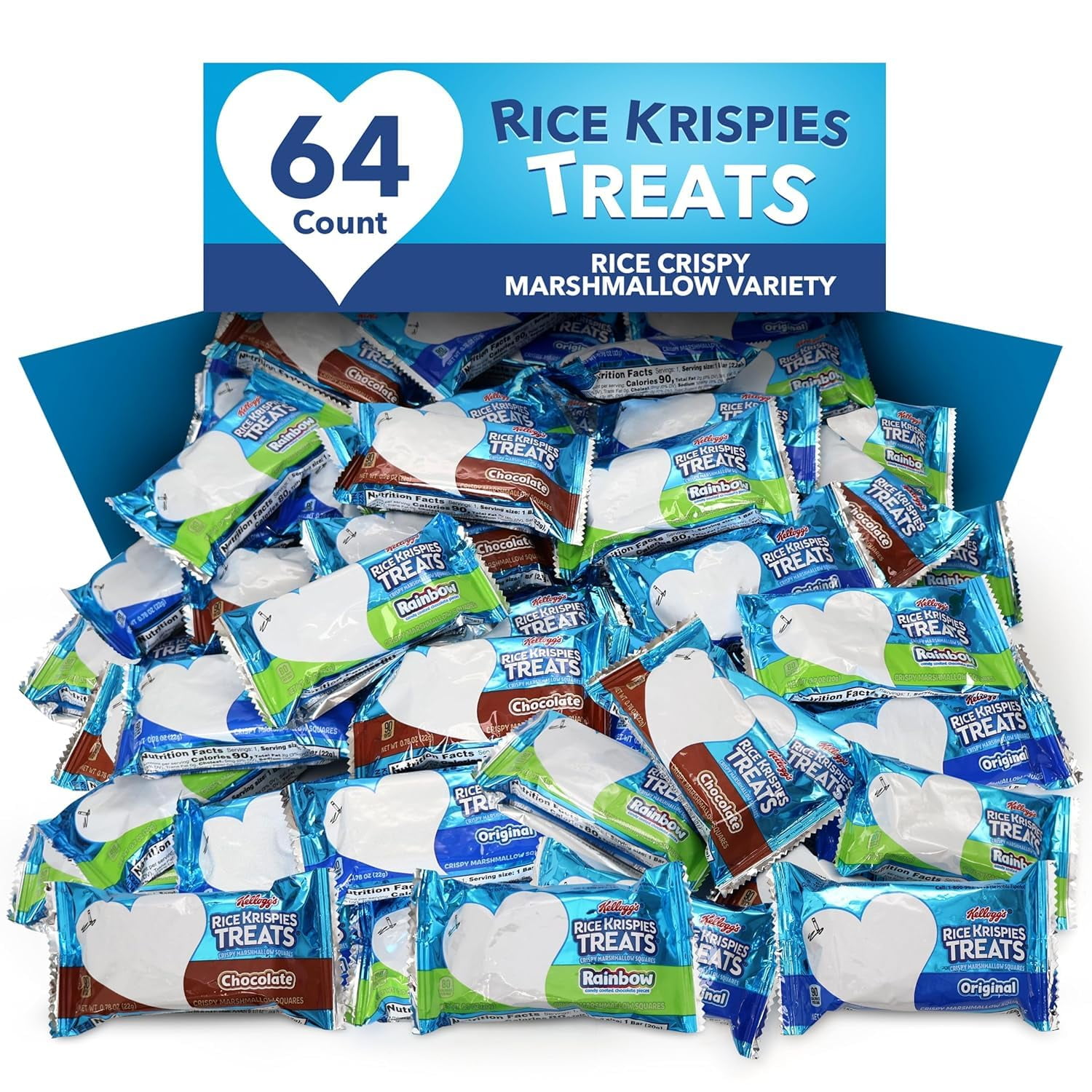 Bulk Rice Crispies Marshmallow SSF20 Treats Snack Size Variety - 64 ...