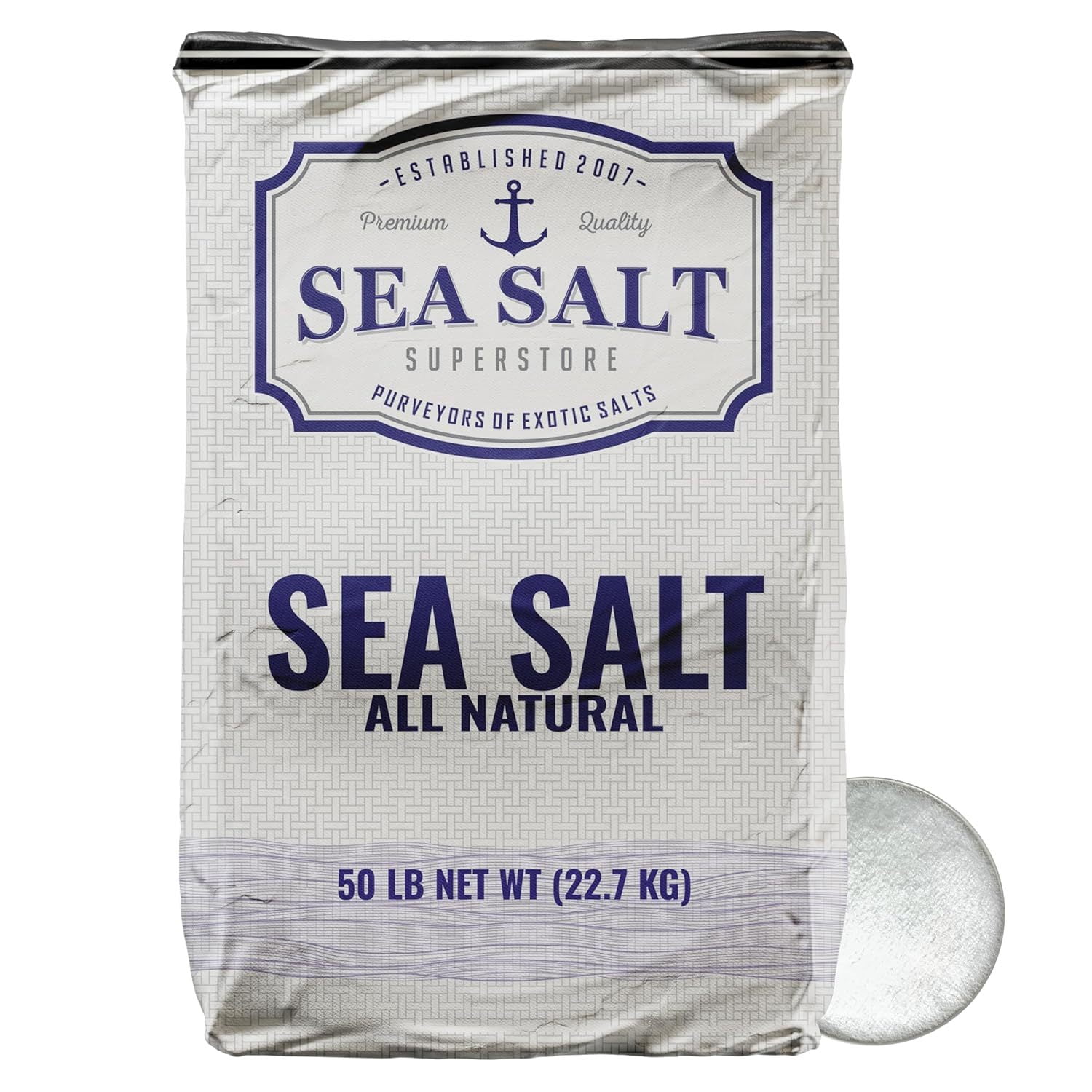 50 Lb Non Iodized Salt : 50 lb Bag of Non Iodized Kosher Fine Sea Salt ...