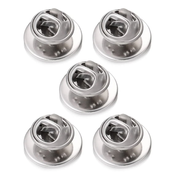 Bulk Set Of 5 Stainless Steel Brooch Base Butterfly Pin Backs Badge ...