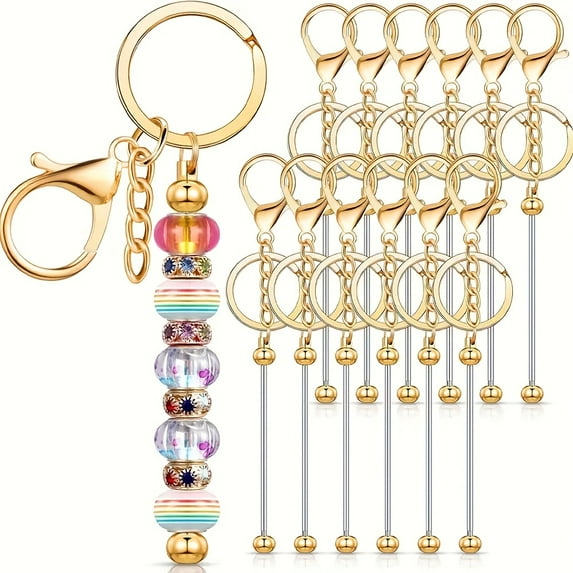 Bulk Set of 11 Metal Keychain Bars for DIY Bead Crafts. - Walmart.com