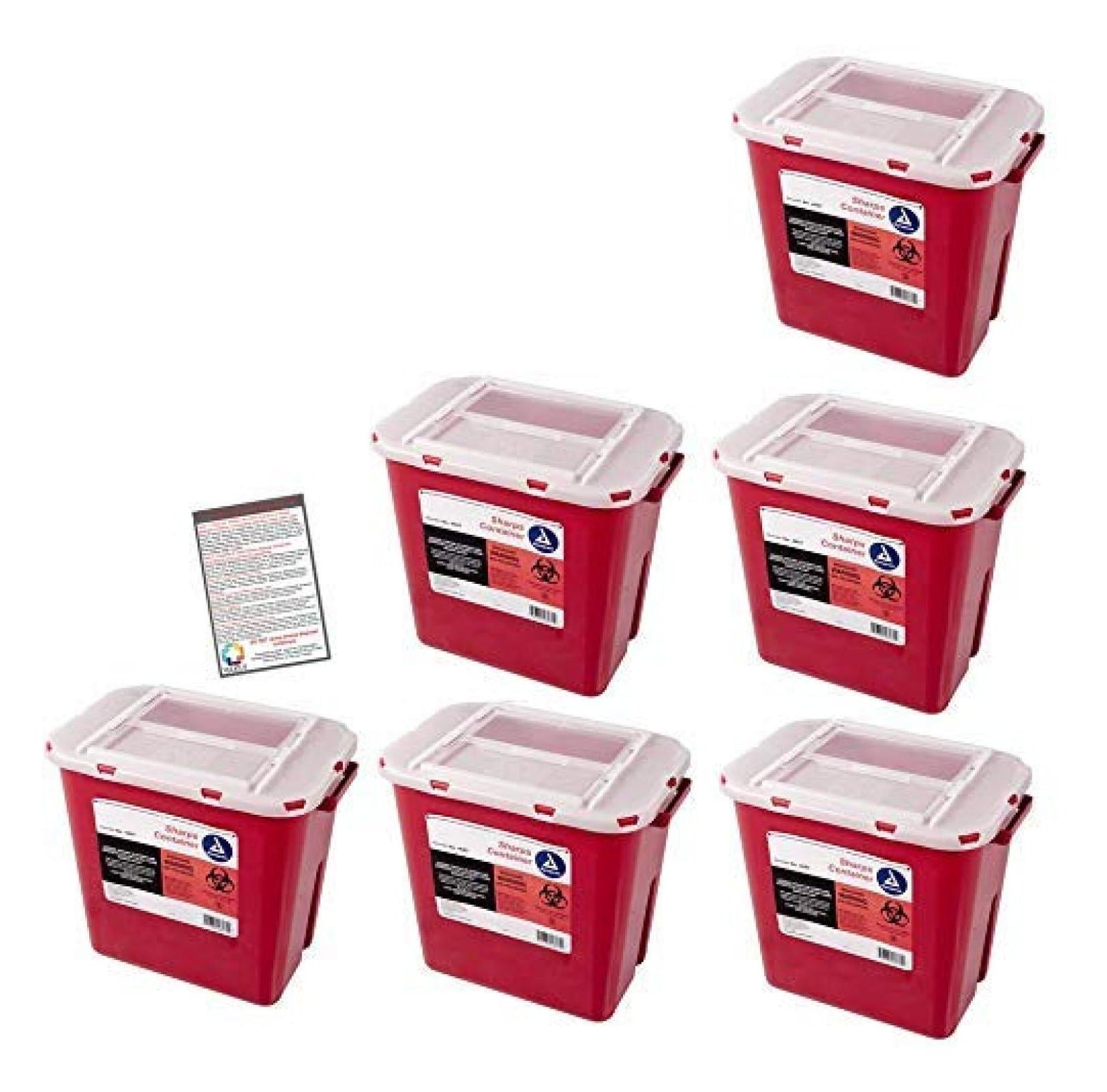 Bulk Sharps Container 2 Gallon - Large - Puncture Resistant for Safe ...