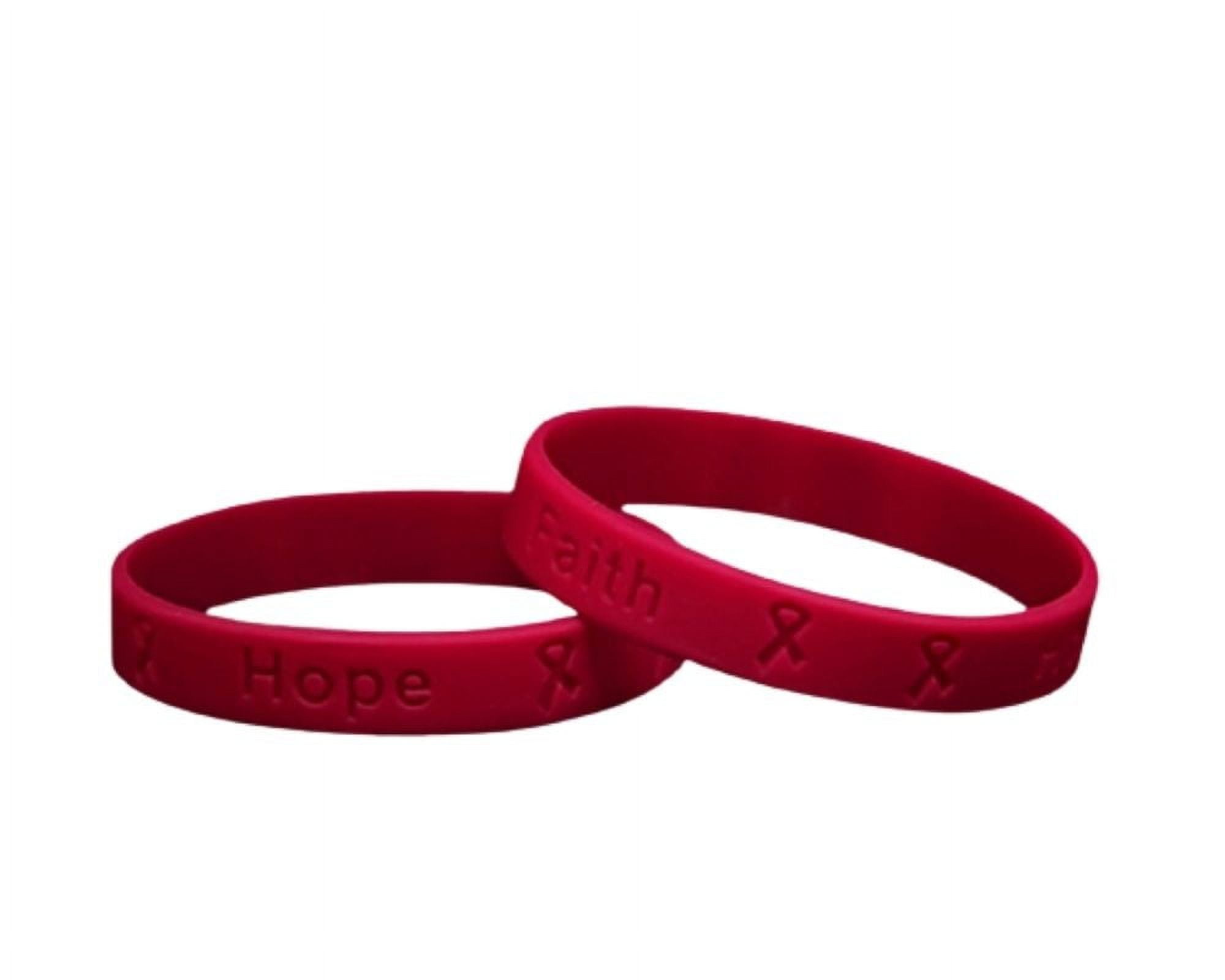 Bulk Sickle Cell Anemia Awareness Silicone Bracelets (50 Bracelets ...