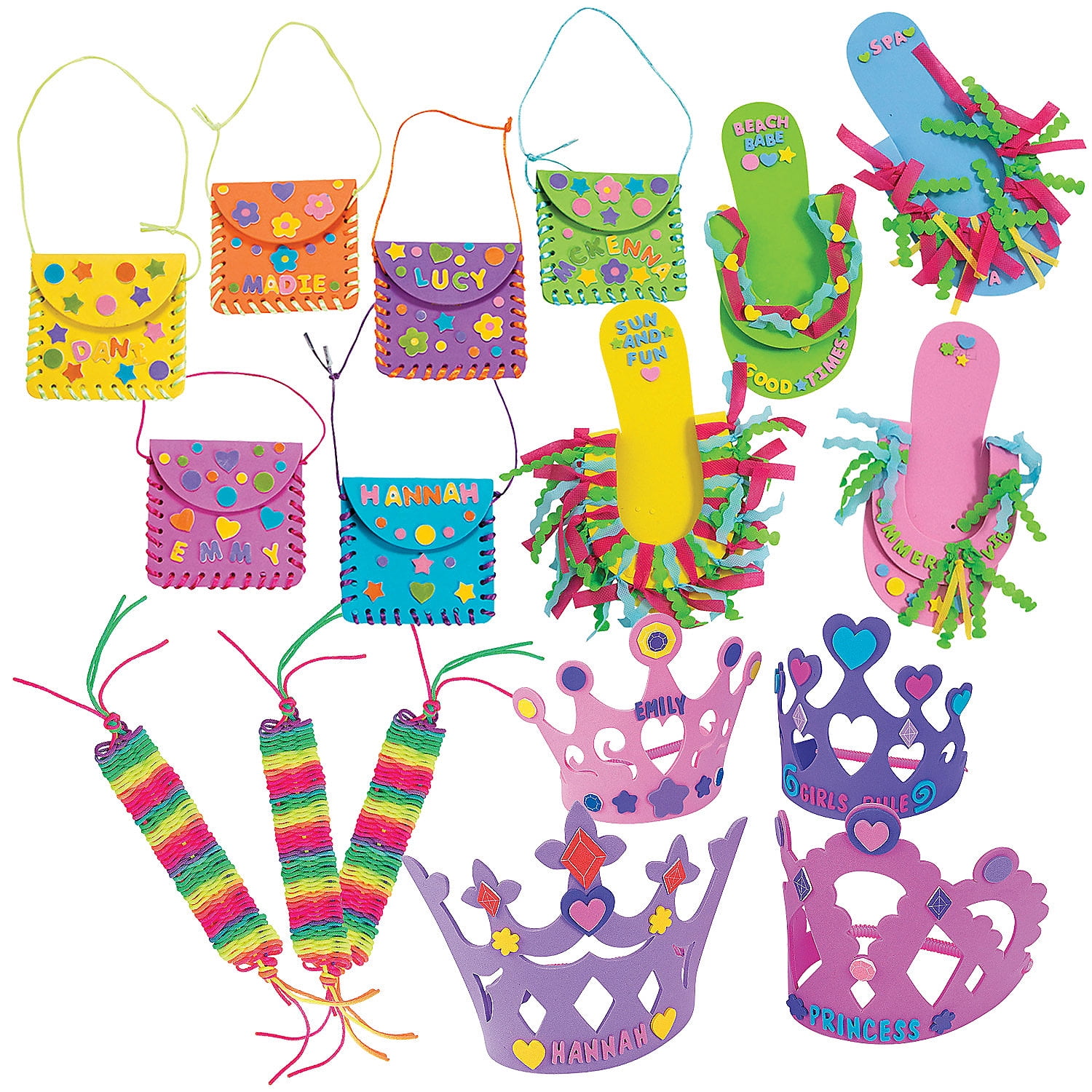 Bulk Slumber Party Craft Kit Assortment Makes 48 - Walmart.com
