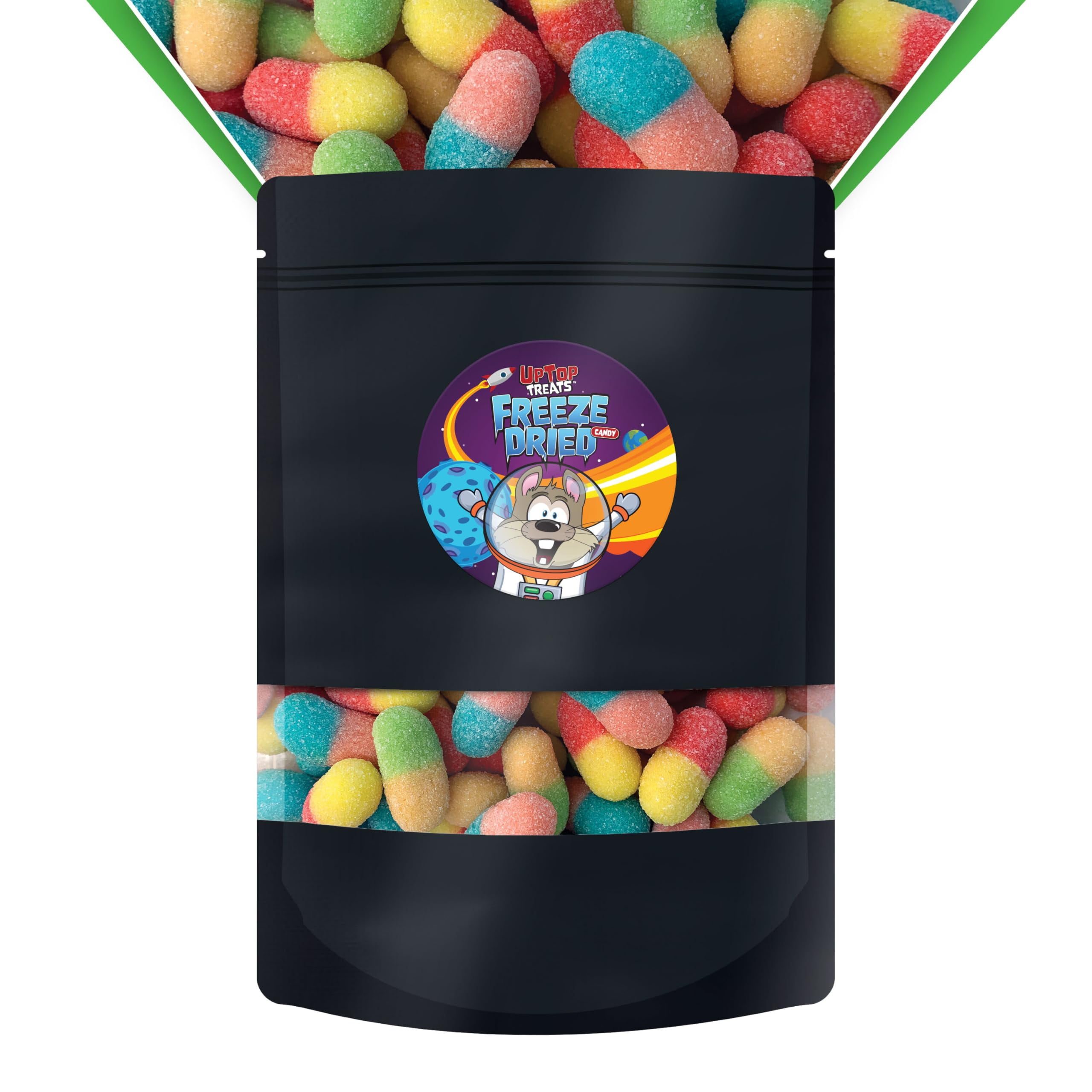 Bulk - Star Worms IRF13 - UpTop Treats Freeze Dried Candy, Crunchy Sour Gummy Worms for ASMR ...