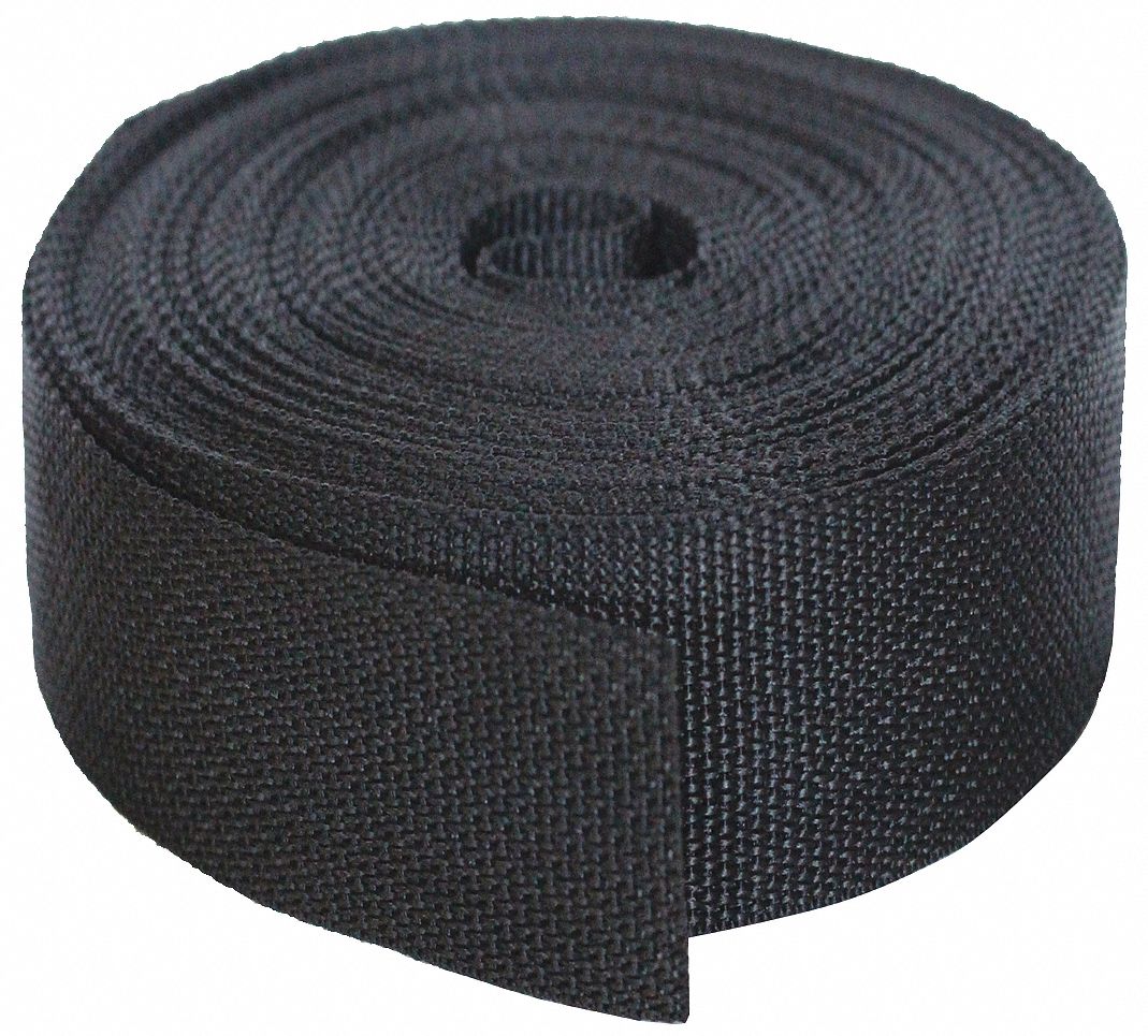Bulk-Strap Webbing,Polypropylene,1 1/2" W,Black P15051BK - Walmart.com