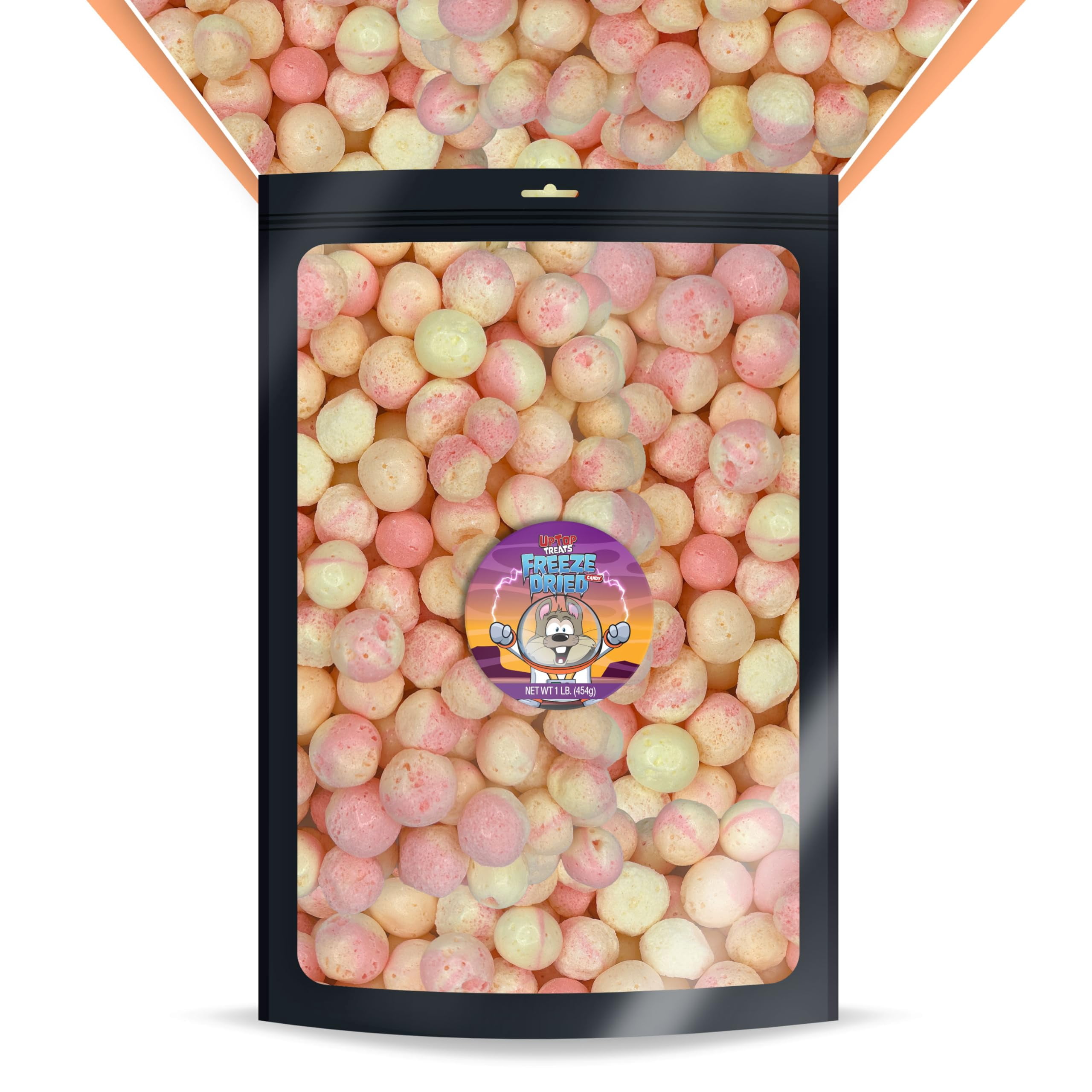 Bulk - Sweet Peach OIF8 Bursts - UpTop Treats Freeze Dried Candy, Peach ...