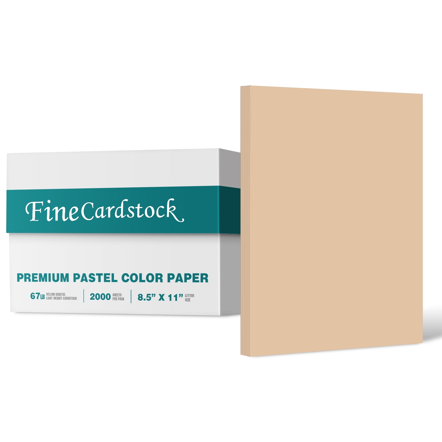 Bulk Tan 8.5" x 11 Inches Card Stock Paper, 67Lb Vellum Bristol Pastel ...
