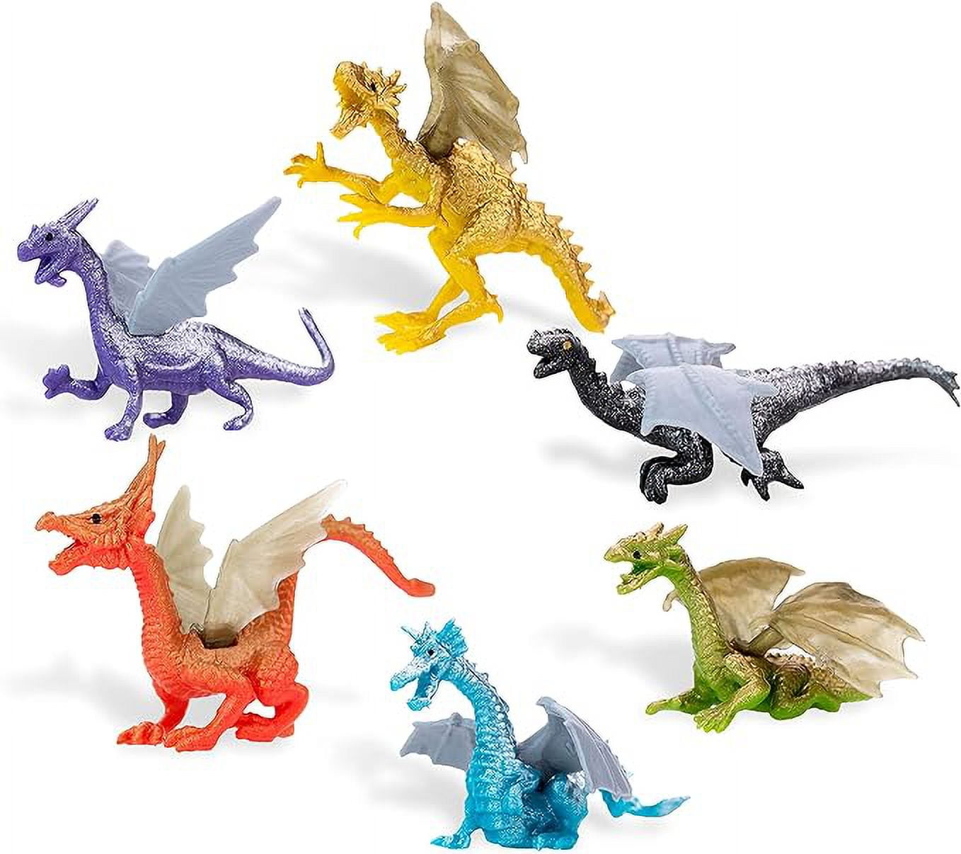 Bulk Toys - 2 Inch Dragon Toys - 48 Pcs Dragon Playset for Party Favors ...