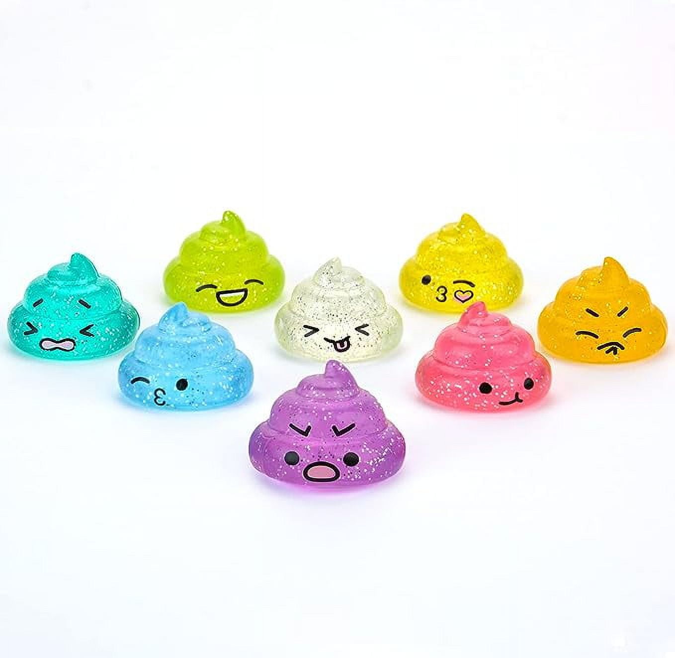 Bulk Toys - 50 Pcs Unicorn Poop Squishy Toys - Bulk Emoji Party Favors ...