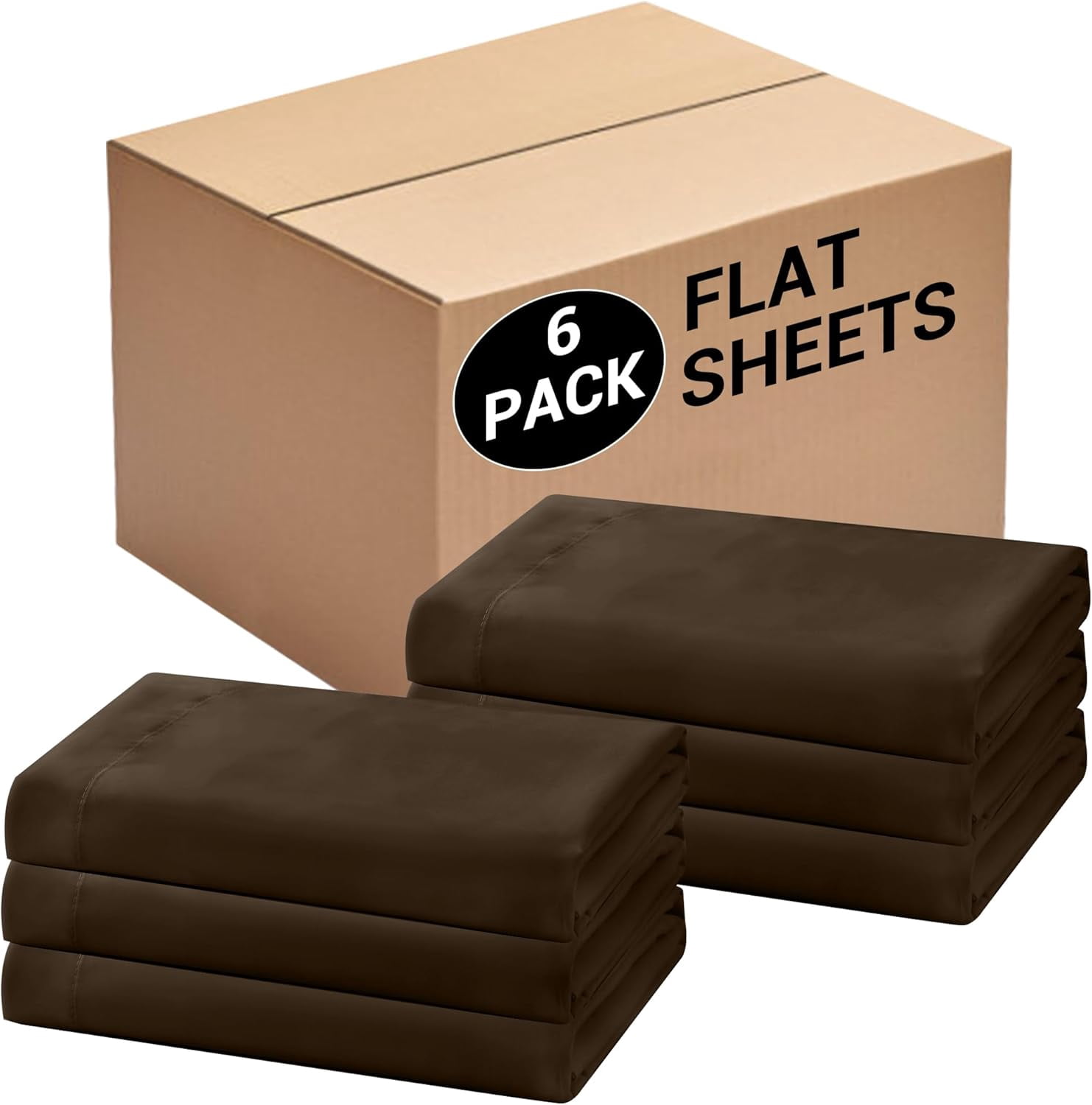 Bulk Twin Flat Sheets Only, 6 Pack Quick Sort Top Bed Sheet, Color ...