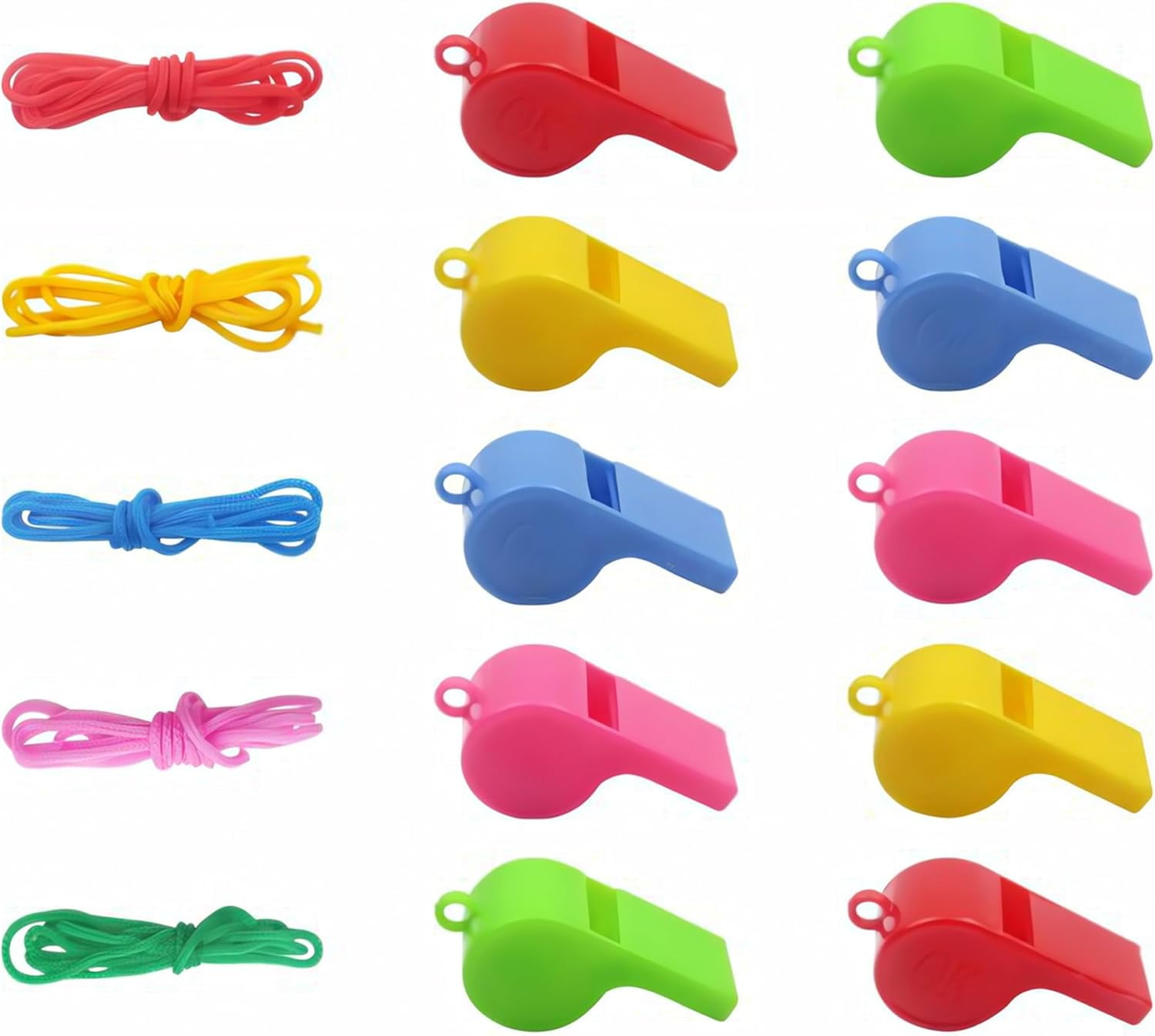 Bulk Whistles for Kids : 200 Plastic Whistles for Adults with Lanyard ...