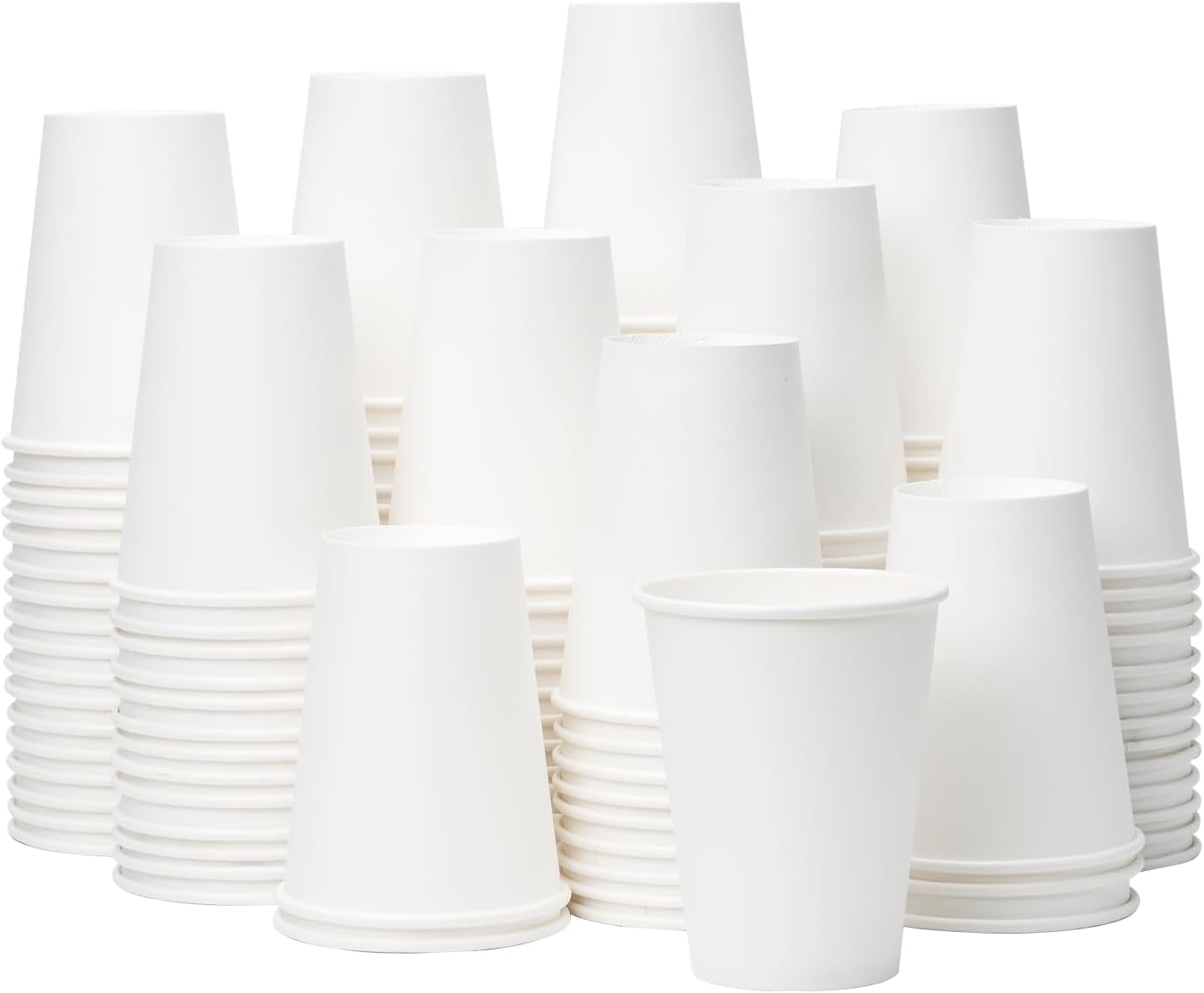Bulk White Disposable Coffee Cups for Hot Beverages - Ideal for Cafes ...