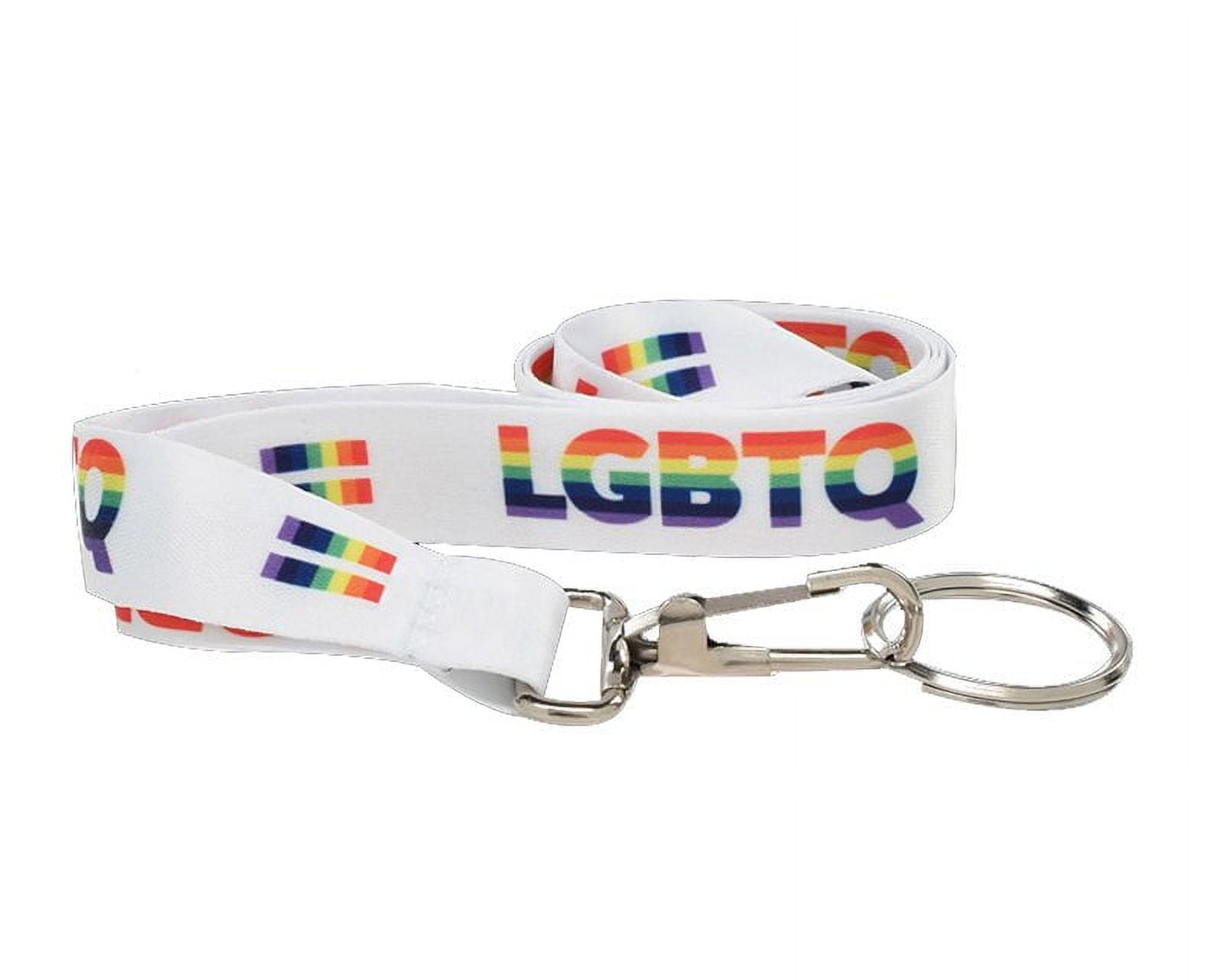 Bulk White LGBTQ Rainbow Gay Pride lanyards (25 Lanyards) - Walmart.com