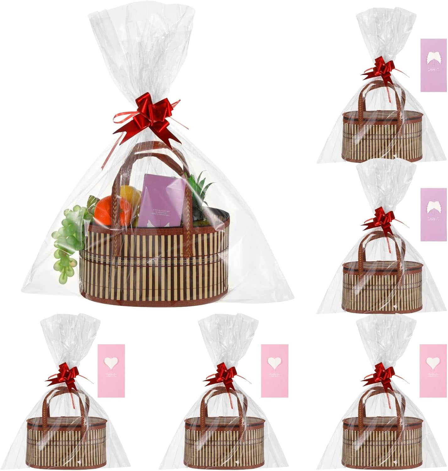 Bulk Wrapping Basket (Brown), Housewarming, Birthday, Shower, Rustic Style Foldable Gift Baskets ...