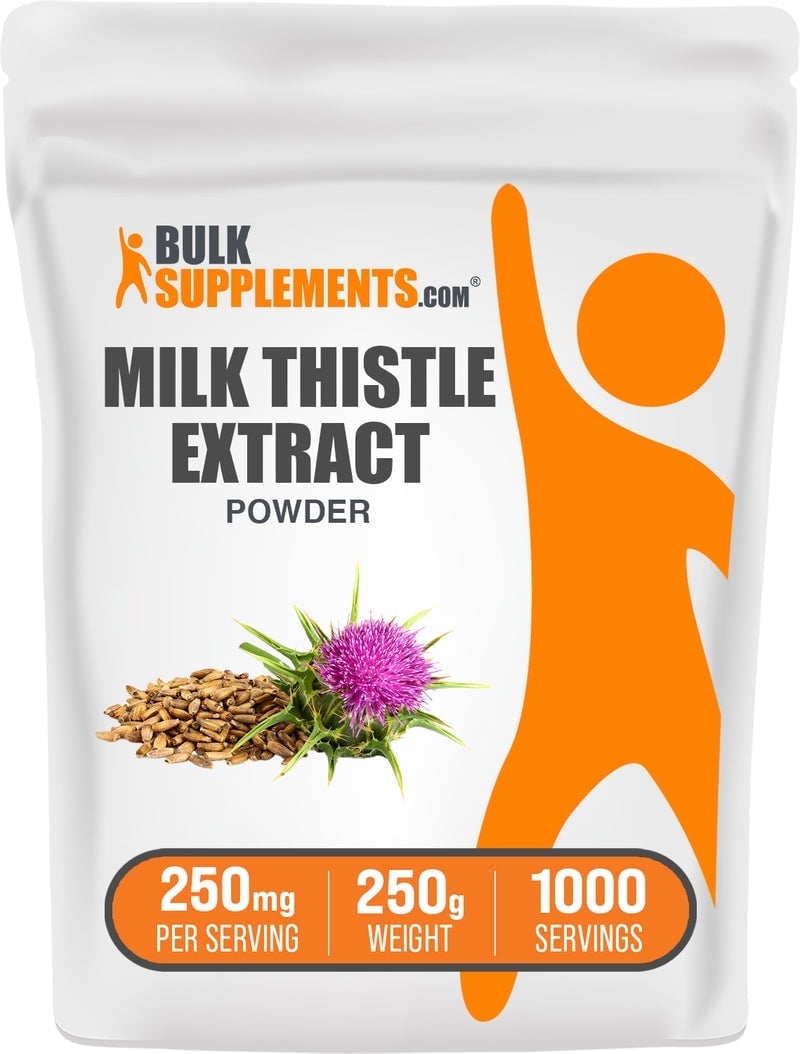 BulkSupplements.com Milk Thistle Powder, 250g 8.8oz, Liver Support ...