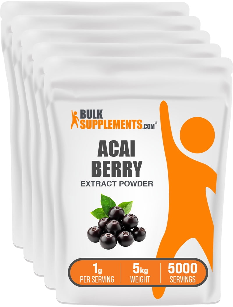 BulkSupplements Acai Berry Extract Powder - 1g per Serving - 5 ...