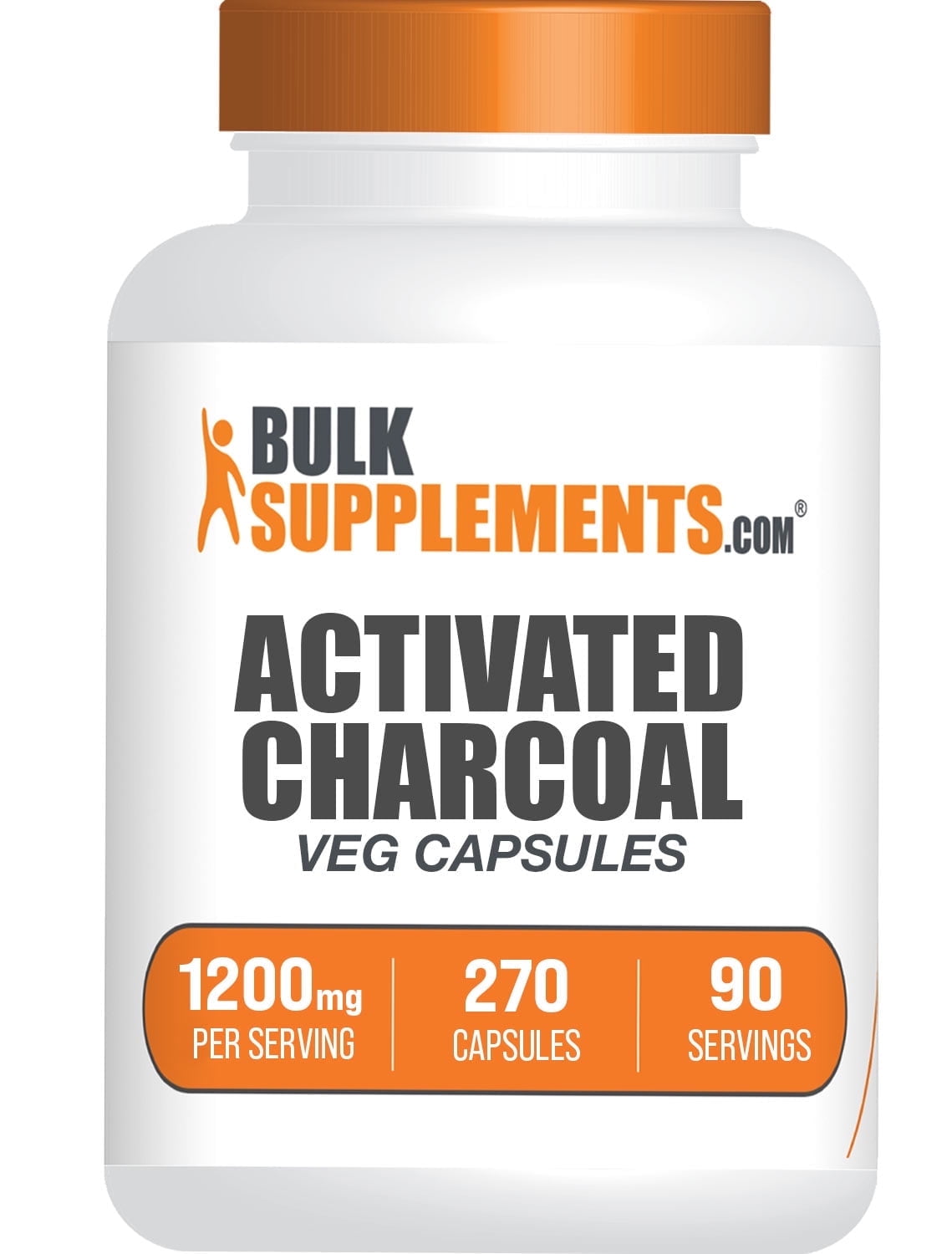 BulkSupplements Activated Charcoal Capsules- 1200mg per Serving (270 ...