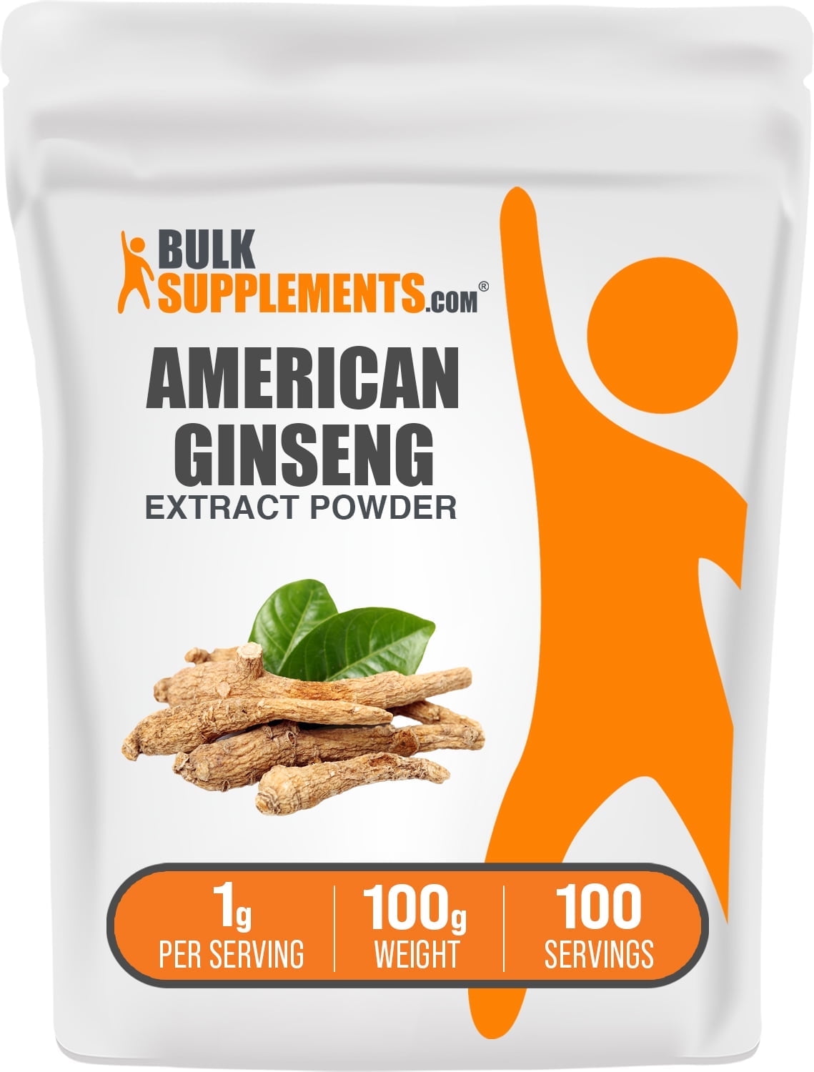 BulkSupplements American Ginseng Extract Powder - 1g per Serving - 100 ...