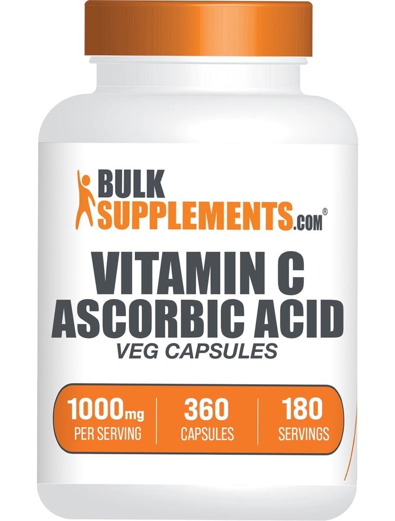 BulkSupplements Ascorbic Acid (Vitamin C) Capsules - Vegan, 1000mg per ...