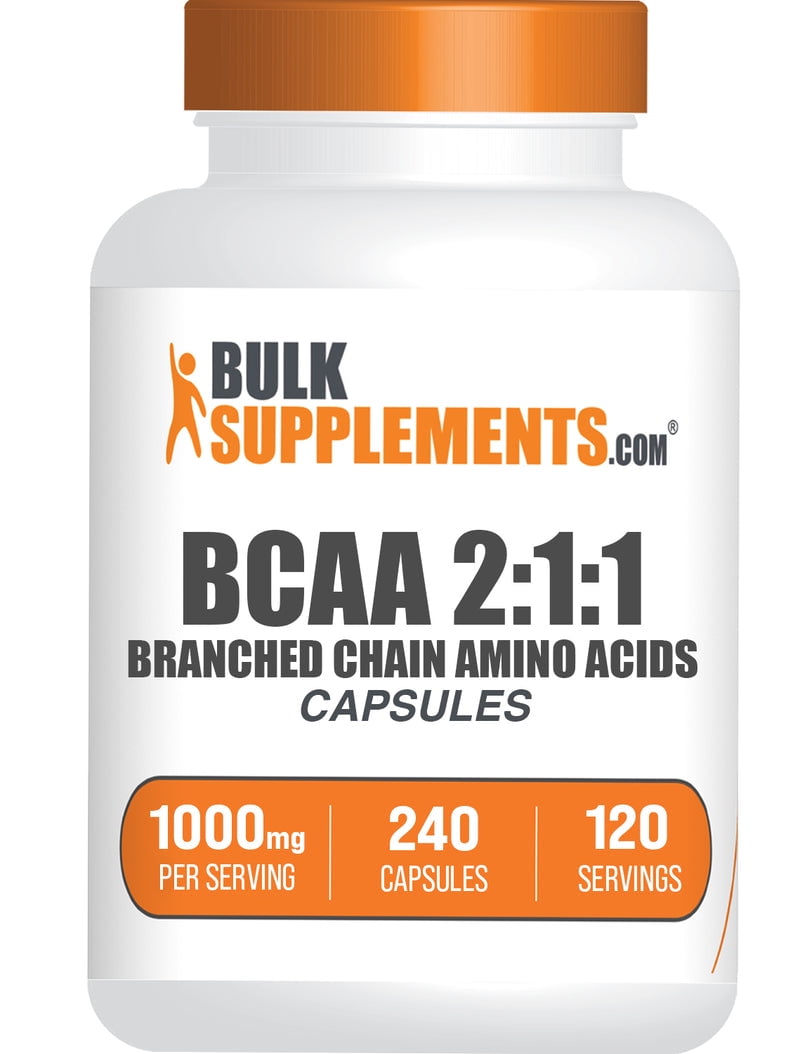 BulkSupplements BCAA 2:1:1 Capsules, Dietary Supplement, Muscle Growth ...