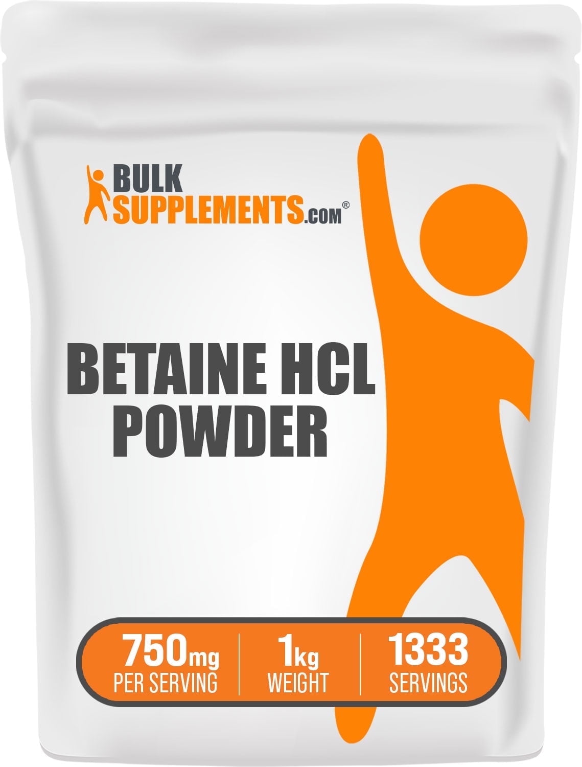 BulkSupplements Betaine HCl Powder - 750mg per Serving - 1 Kilogram (2. ...