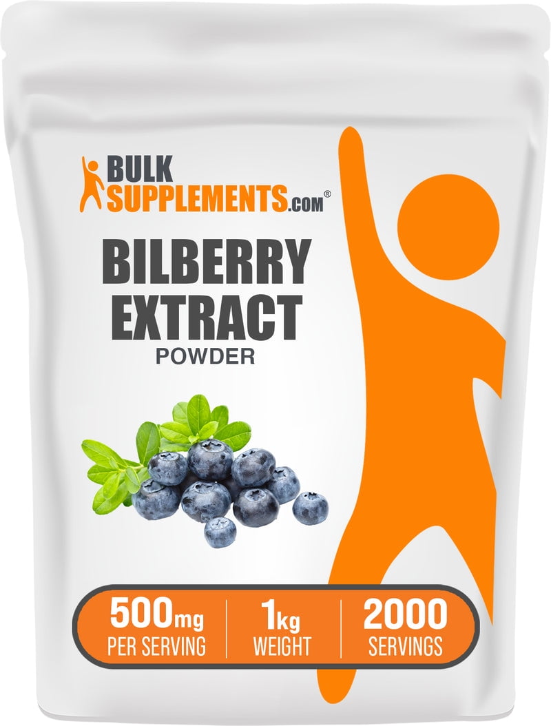 BulkSupplements Bilberry Extract Powder - 500mg per Serving - 1 ...